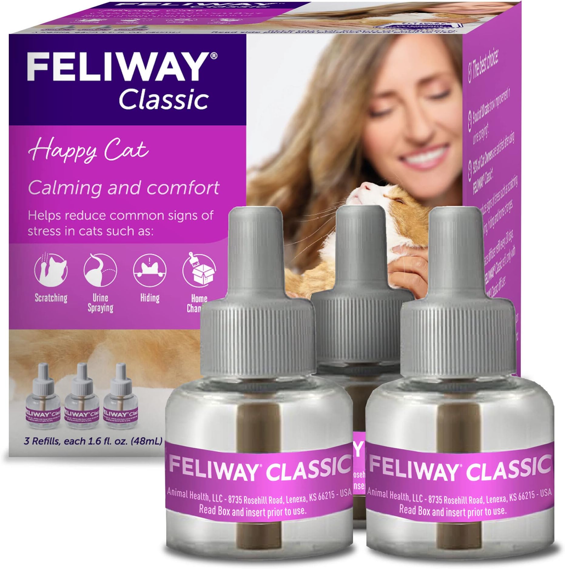 Amazon.com: FELIWAY MultiCat Starter Kit for Cats (Diffuser and 48 ml ...