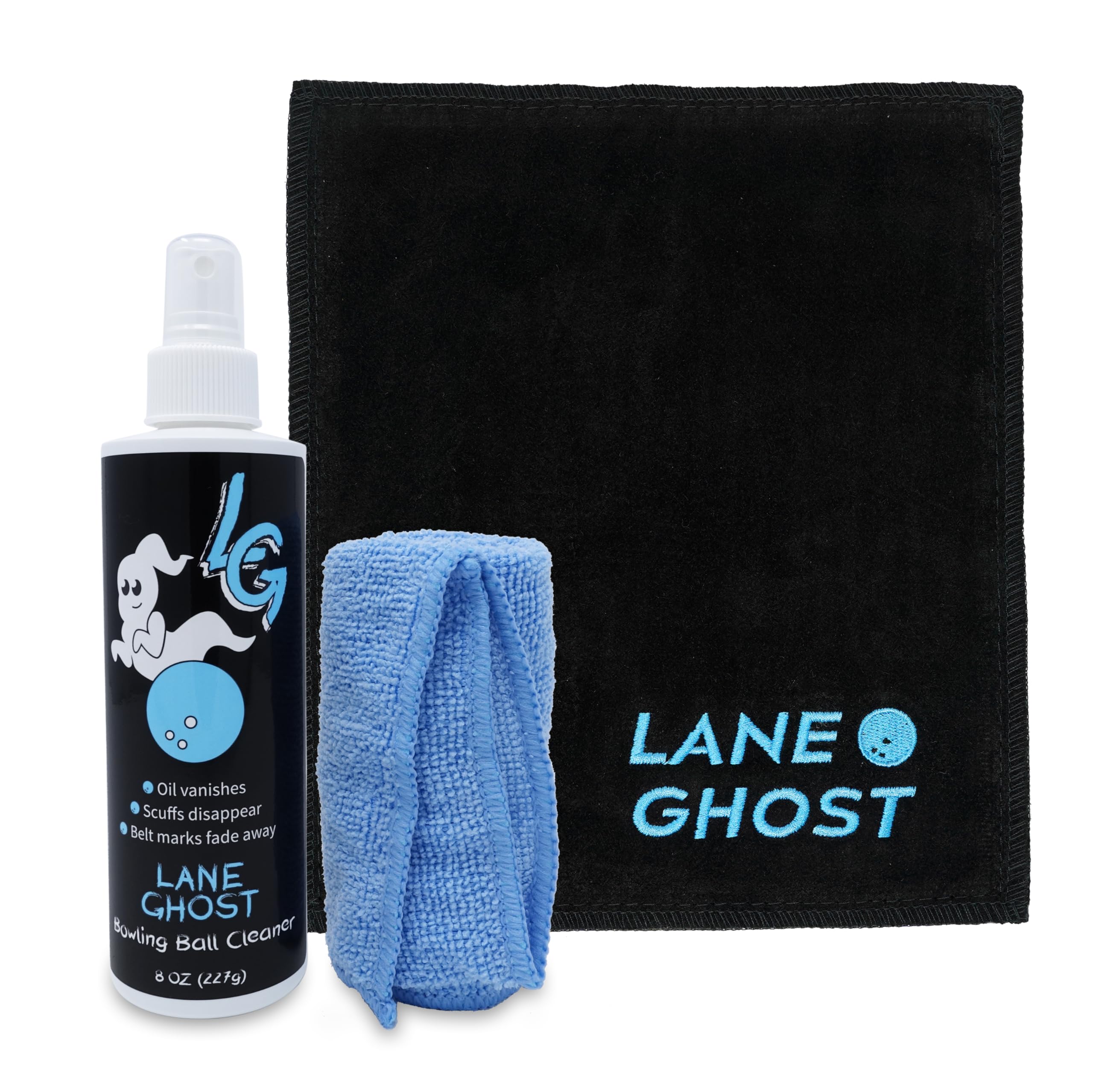 Amazon.com: Lane Ghost Bowling Ball Cleaner Spray and Shammy Pad | USBC Approved | Oil, Scuff ...