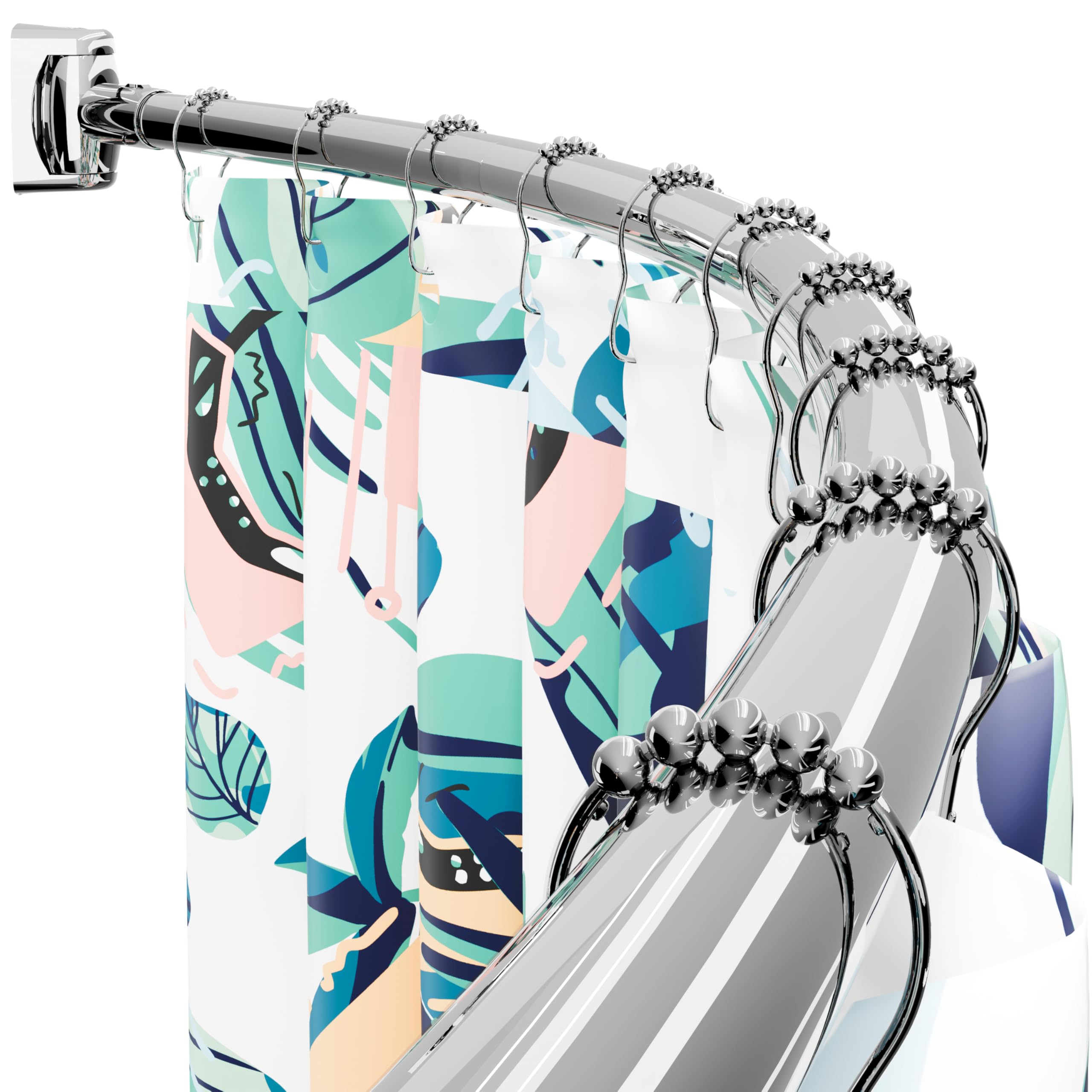 Amazon.com: DYHOME Curved Shower Curtain Rod 33-76 inches Adjustable ...