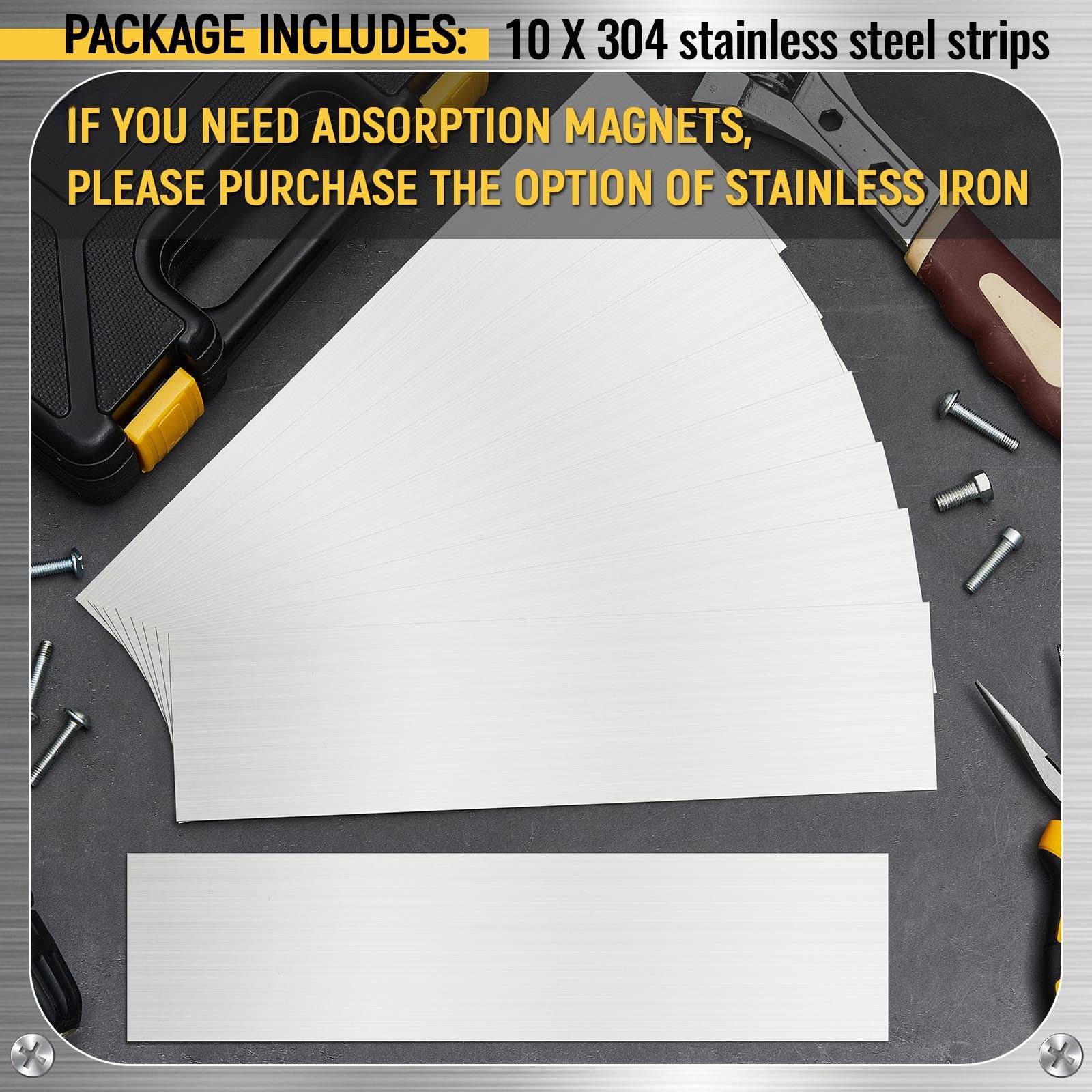 Snapklik.com : Amylove 10 Pcs Metal Strips Shim Stock Metal Sheet Shims ...