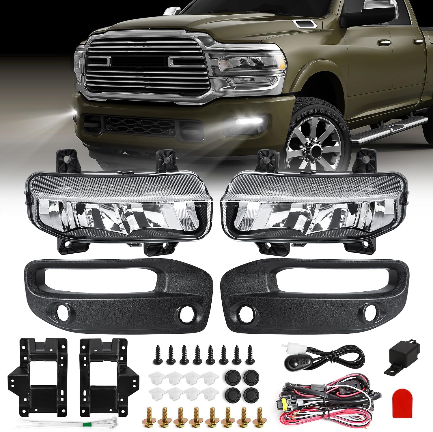 Amazon.com: FICOLPO Led Fog Lights Assembly for 2019 2020 2021 2022 ...