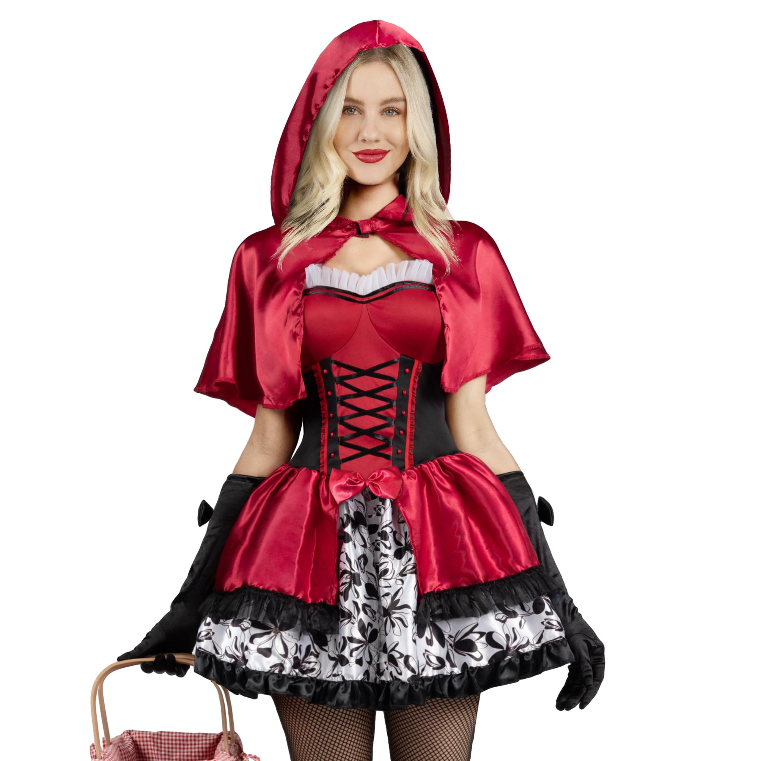 Spooktacular Creations Women Little Red Riding Hood Dress Costume Set ...