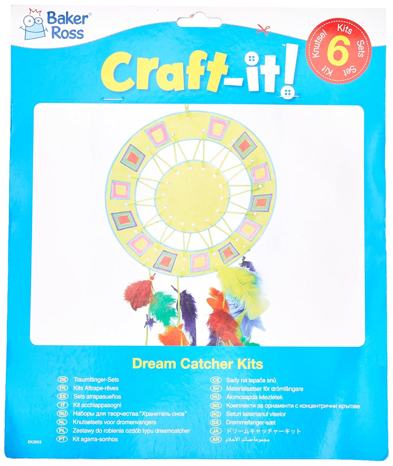 Baker Ross EK3053 Design a Dreamcatcher Kits (Pack of 6) For Kids to ...