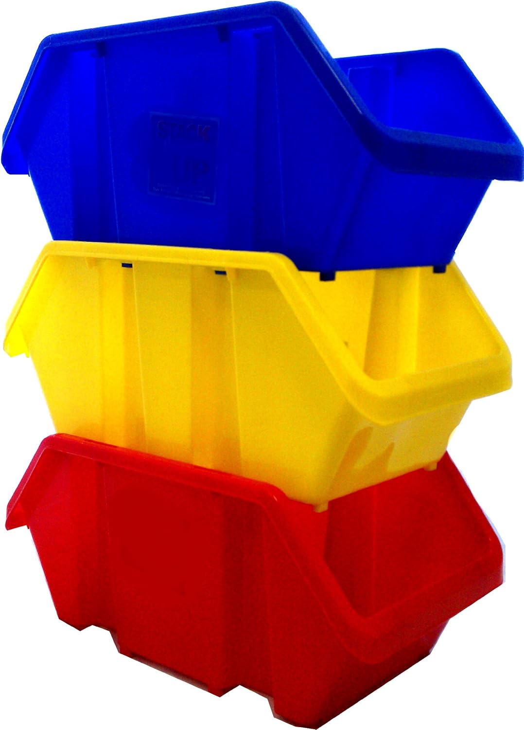 Amazon.com: Red Stackable Plastic Shelf Storage Bin For Organizing Toys ...