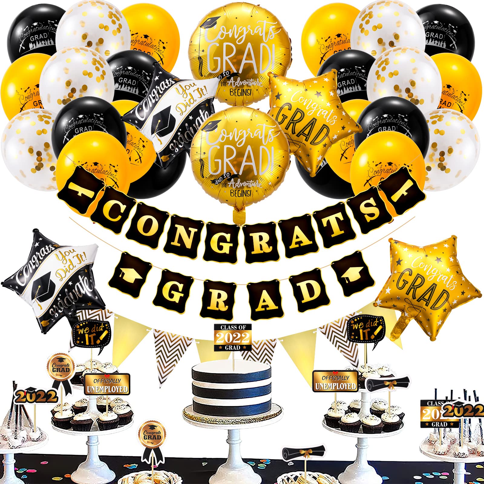 Dekewe 2022 Graduation Party Decorations 46 Pieces Graduation ...