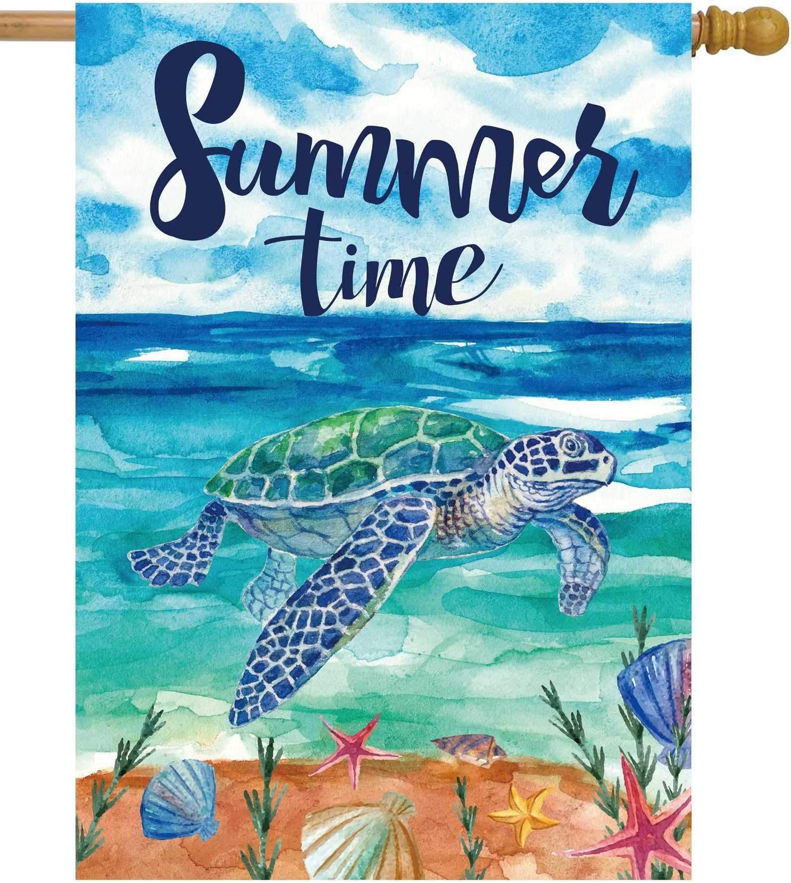 Amazon.com : ShineSnow Exotic Blue Summer Ocean Sea Turtle Underwater ...