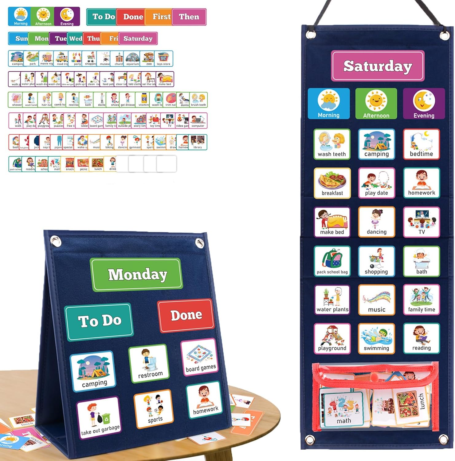 Amazon.com: Visual Schedule Chore Chart Easter Gifts for Kids Routine ...