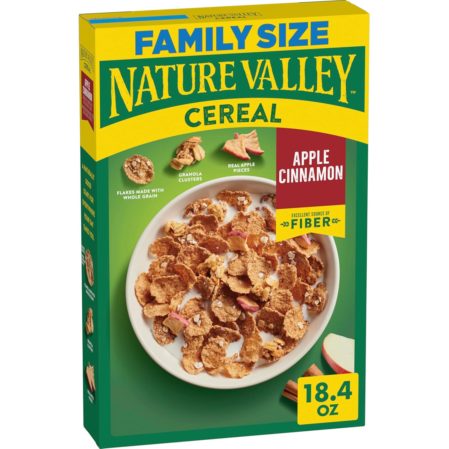Amazon.com : Nature Valley Apple Cinnamon Breakfast Cereal with Flakes ...
