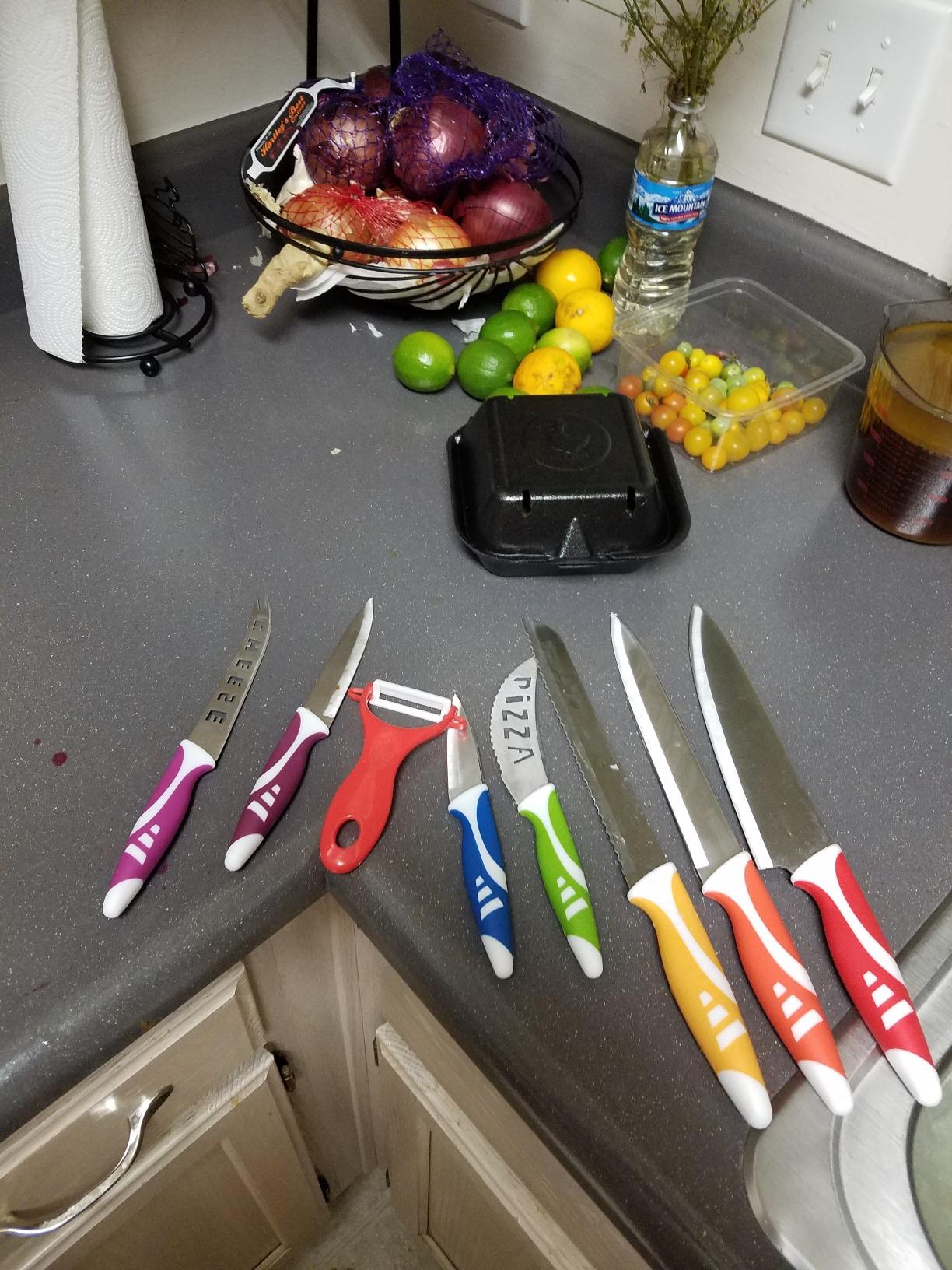 Amazon.com: Kitchen Knife Set Chef Knives - 8pc Gift Knive Sets ...