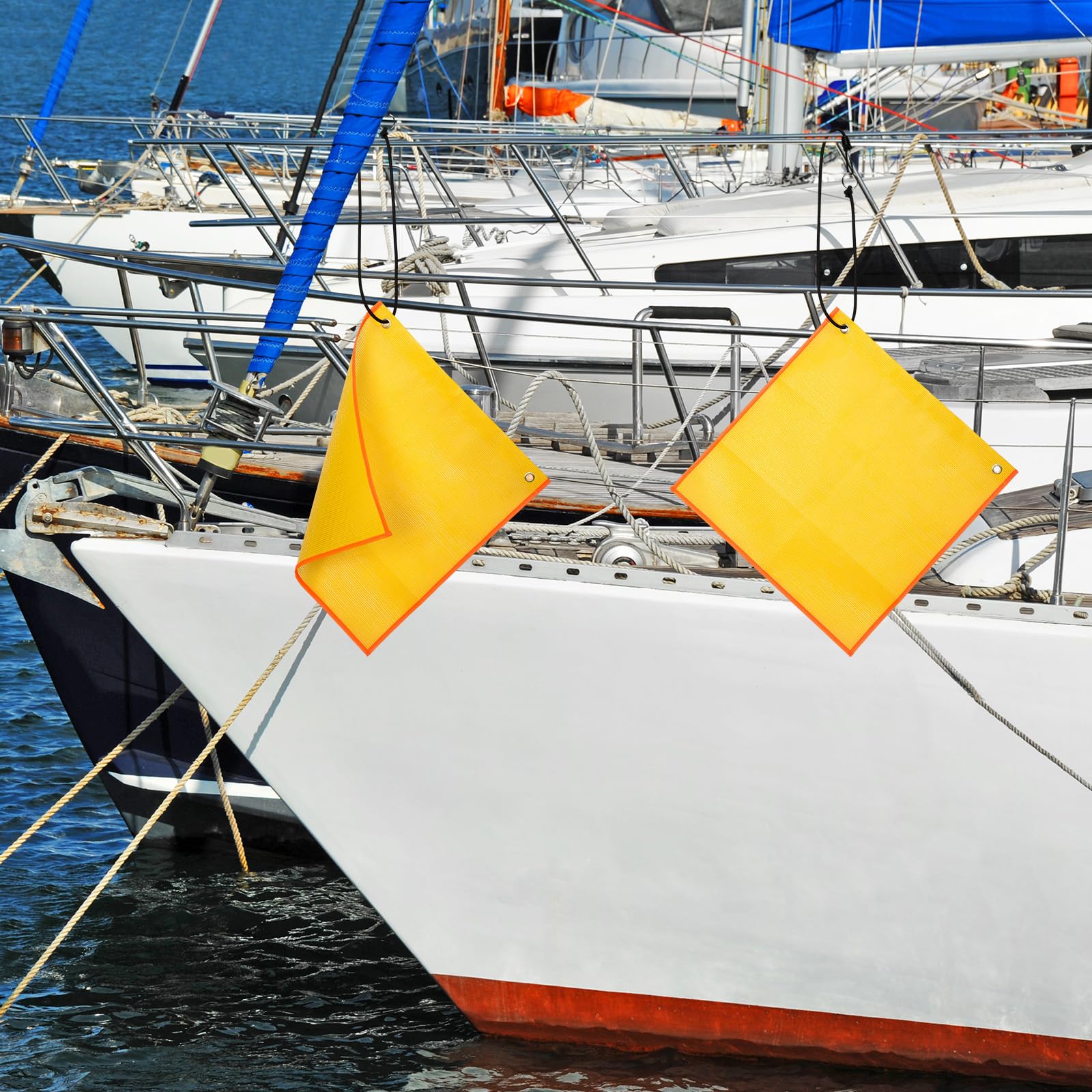 Snapklik.com : Patelai 2 Pieces 18 X 18 Inch Safety Flags Yellow ...