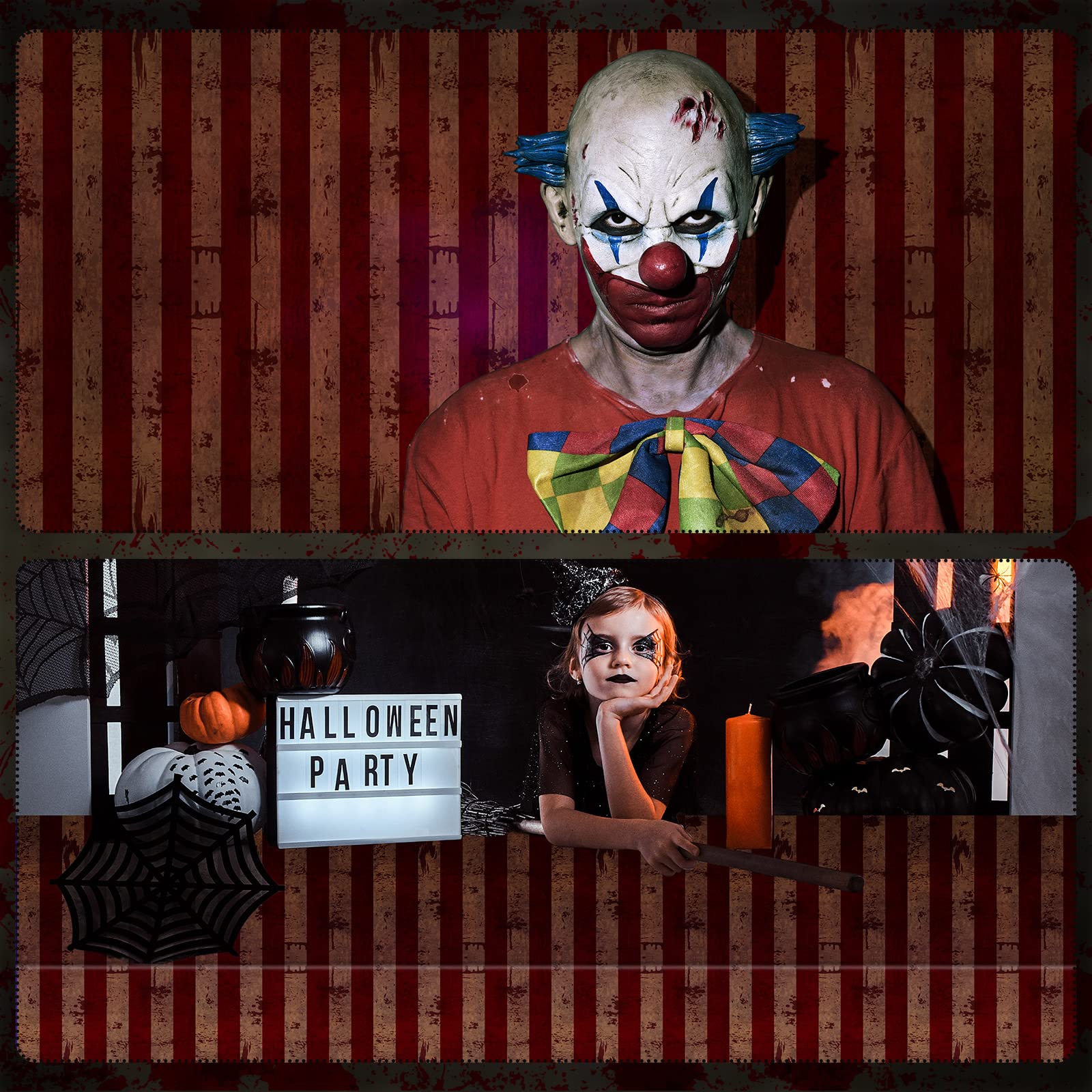 Snapklik.com : 10 Pcs Halloween Circus Backdrop Creepy Carnival ...