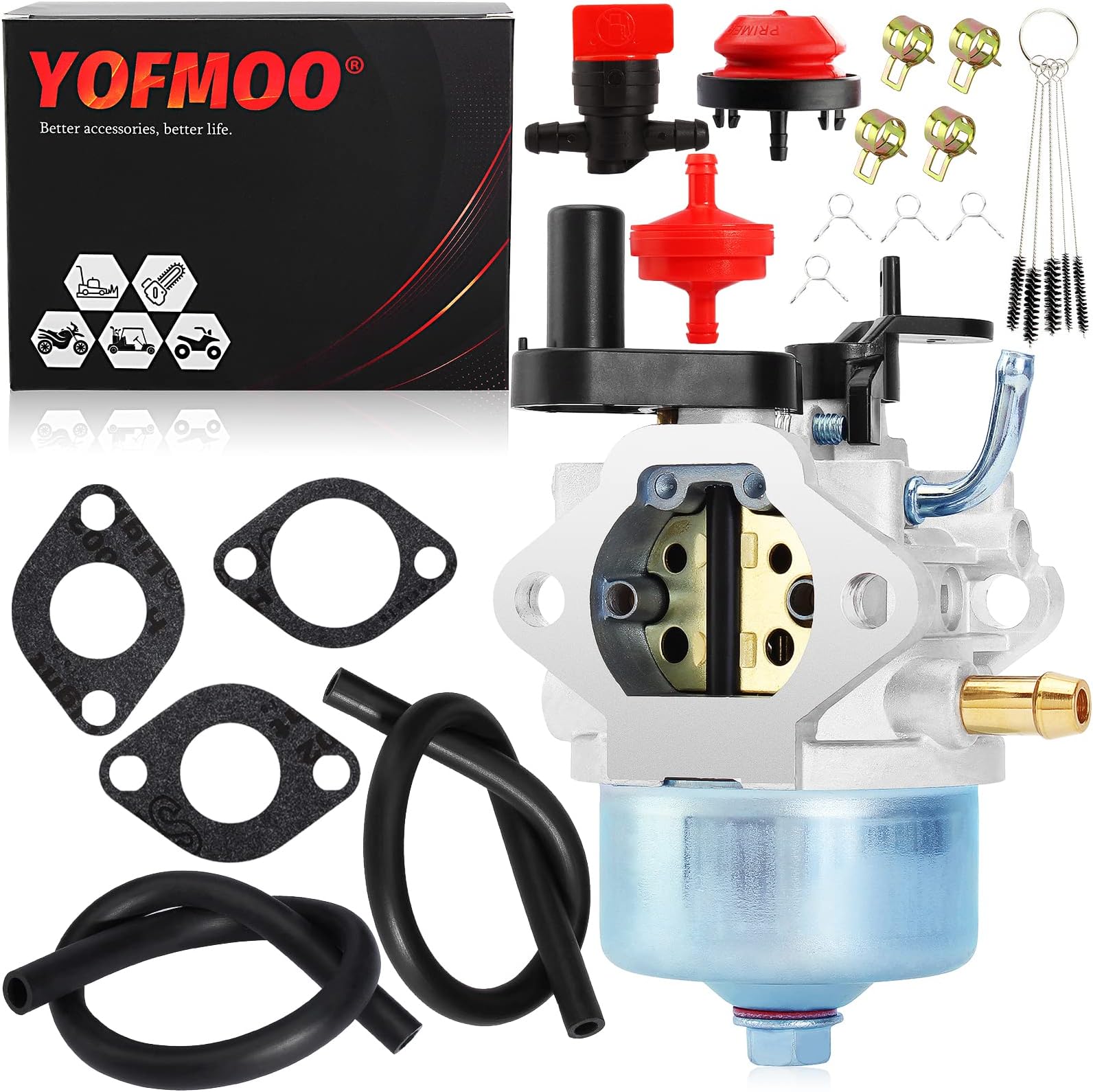 Amazon.com: YOFMOO Carburetor 801396 801233 801255 for Toro 38581 38582 ...