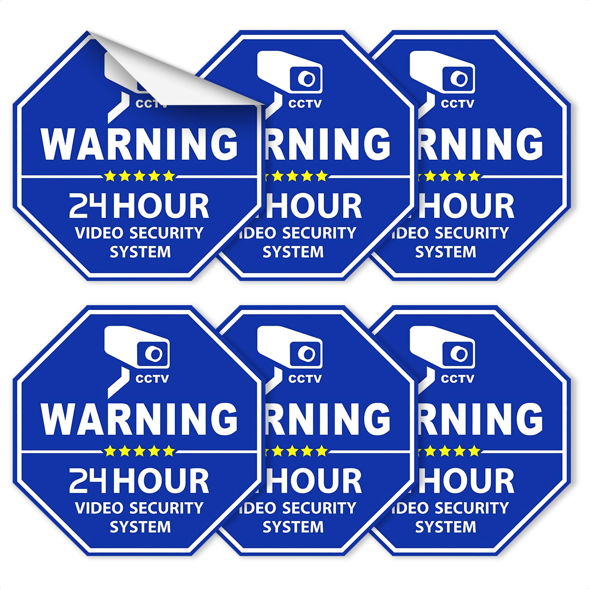 Amazon.com: CCTV Outdoor Video Camera Security Stickers - 6Pcs CCTV ...