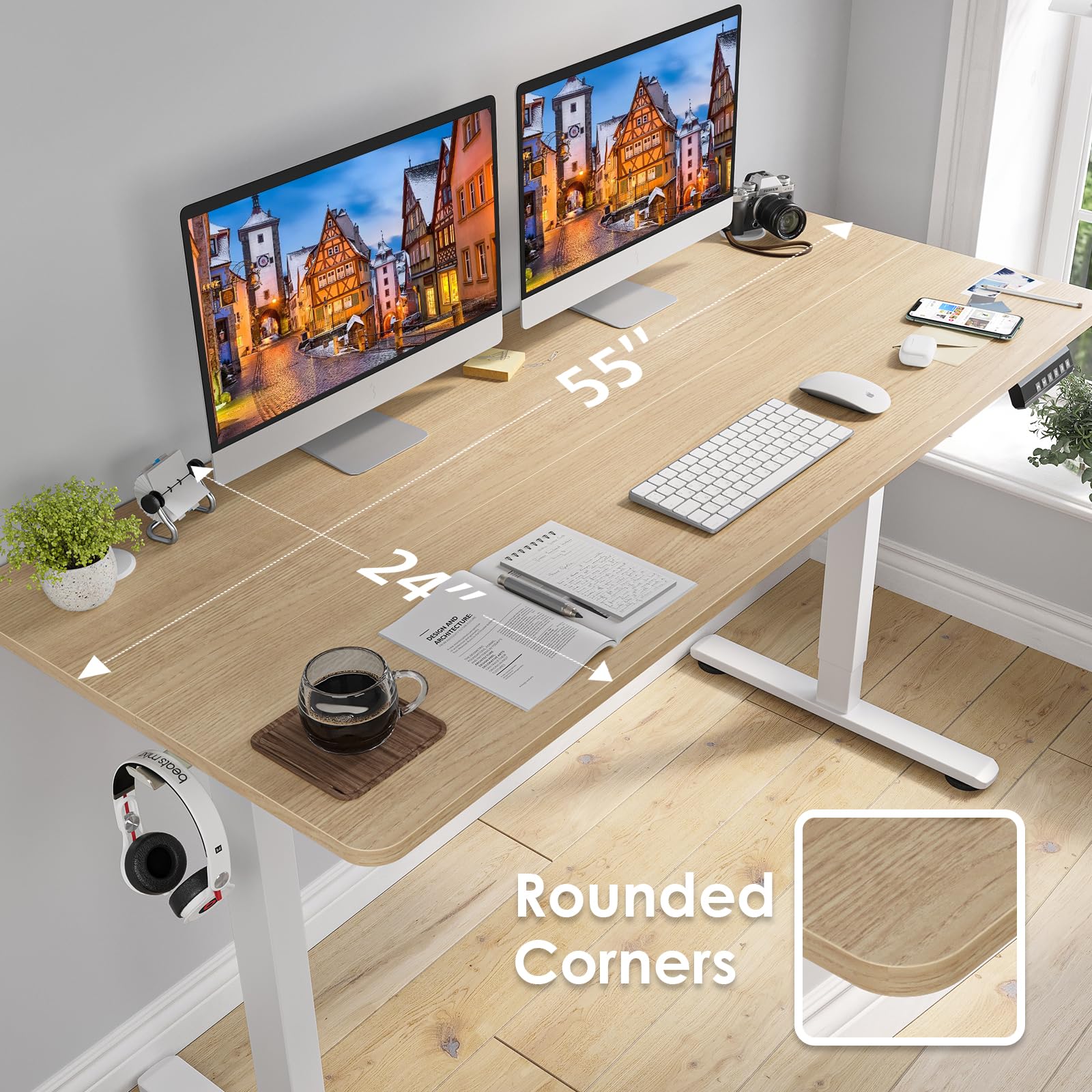 Snapklik.com : STARY Electric Standing Desk Adjustable Height Sit Stand ...