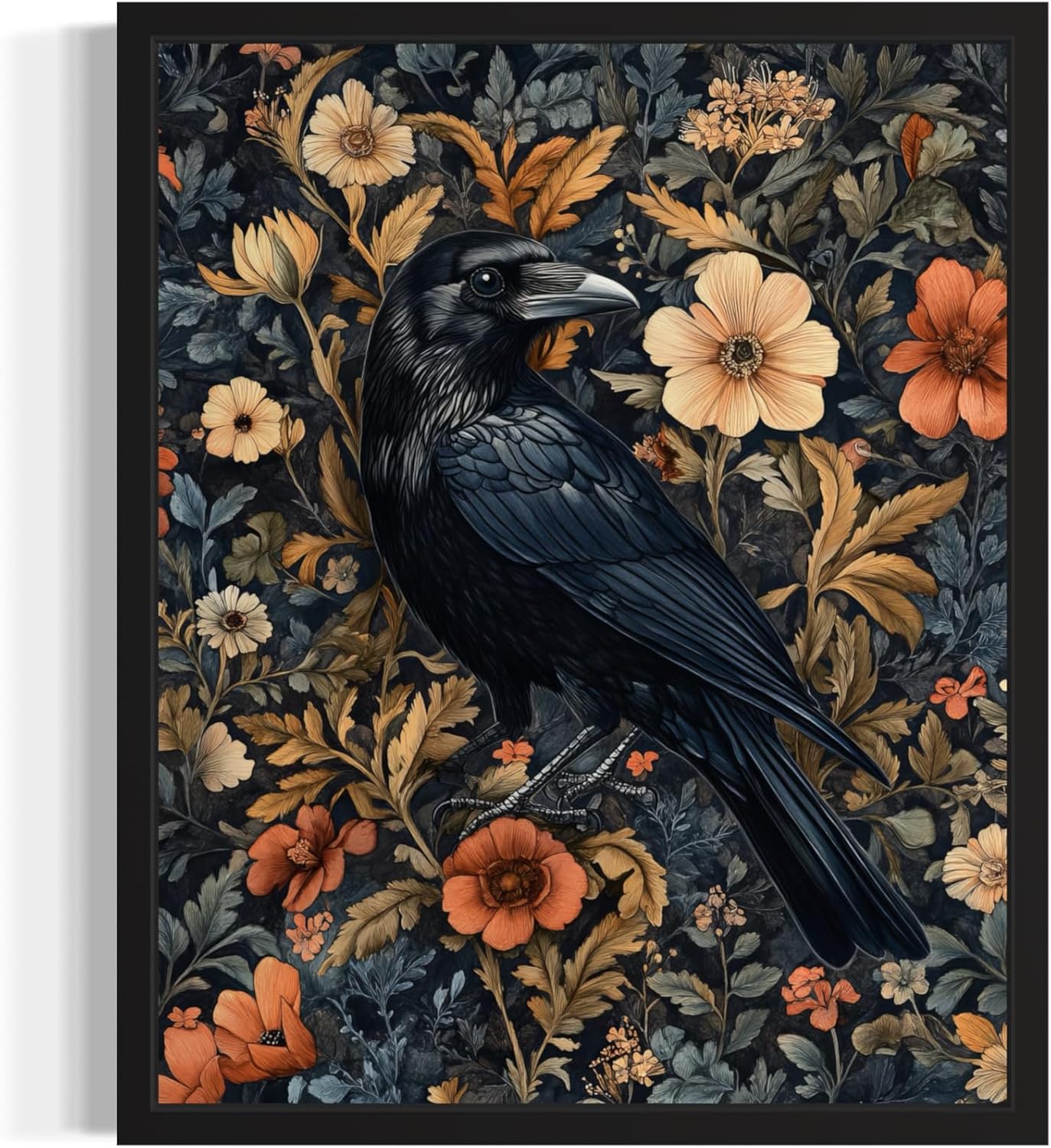 Amazon.com: Crow Art Print Poster, William Morris Style Retro Mid ...