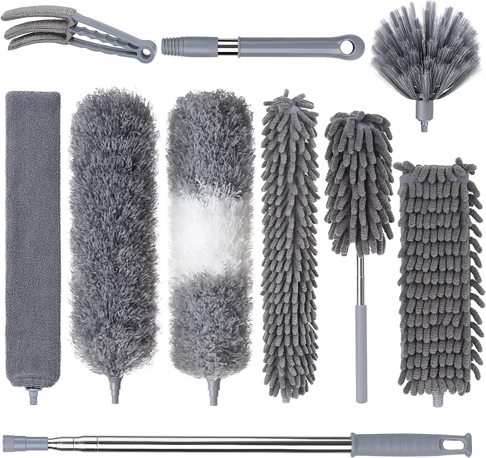 Amazon.com: Dusters for Cleaning,9Pcs Feather Duster with Extension ...