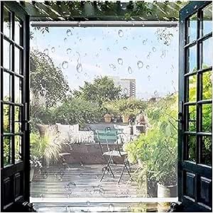 Amazon.co.jp: Roll Screen Clear Vinyl 0.5mm Plastic Waterproof Clear Roll Up Blind Outdoor ...