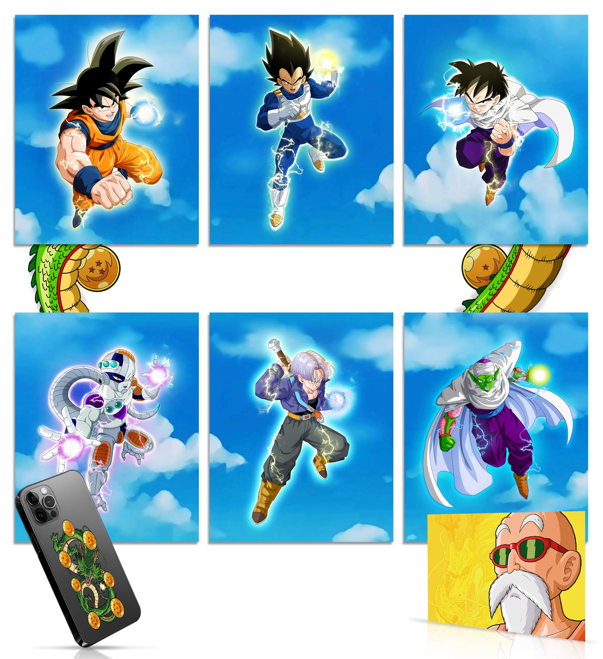 Dragon Ball Z Poster Set 6 Pack 8x10 Inch Unframed | Desertcart SINGAPORE