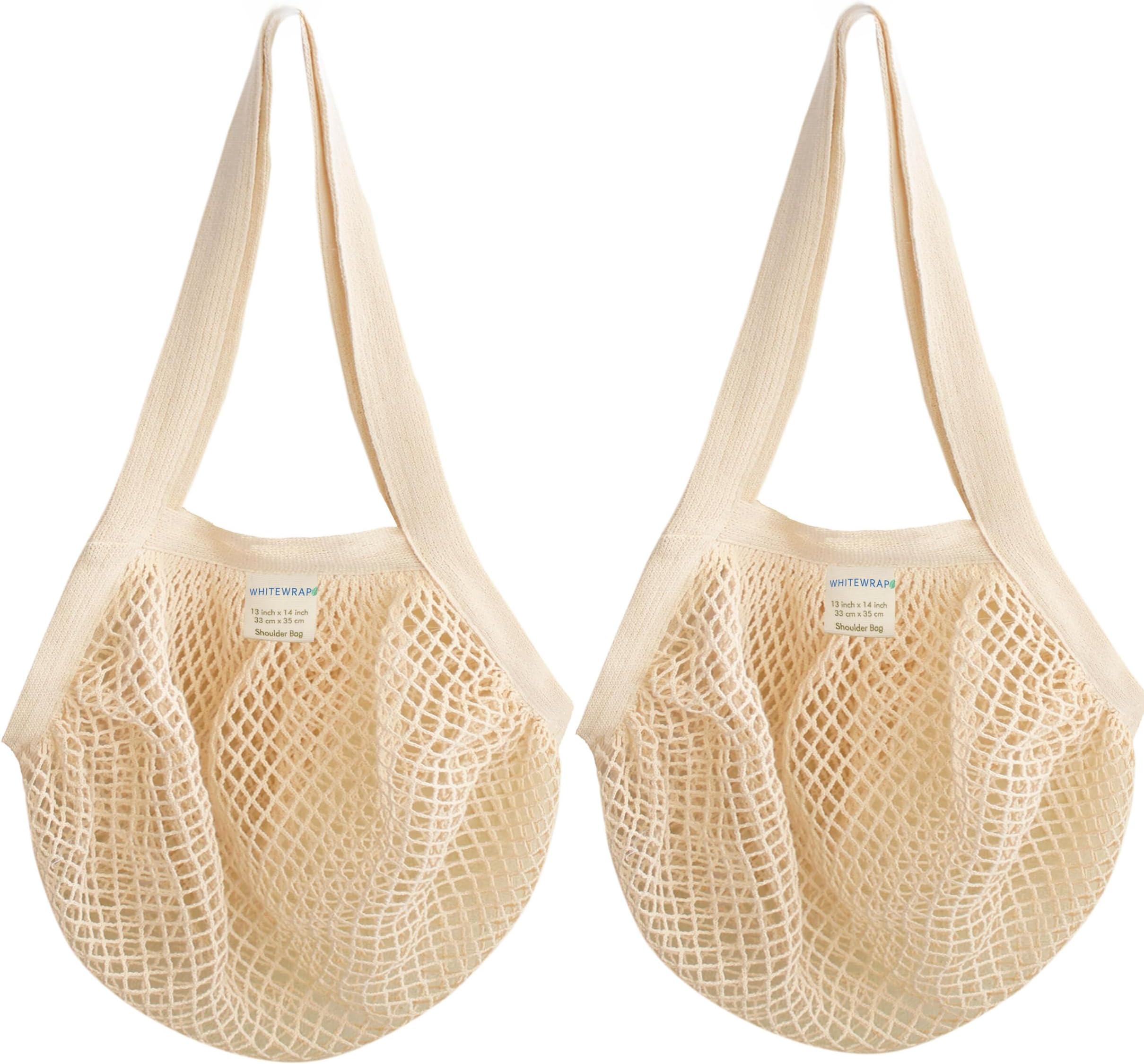 Amazon.com: Ahyuan Ecology Reusable Cotton Mesh Grocery Bags Cotton ...