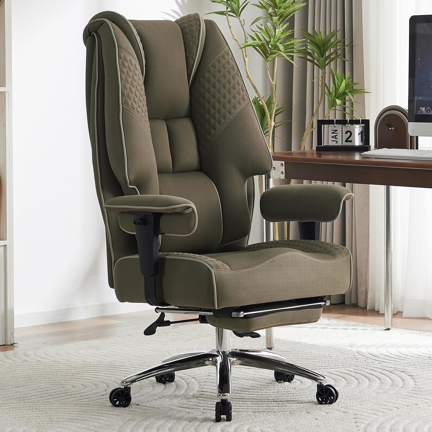 Amazon.com: EXCEBET Big and Tall Office Chair 400lbs Wide Seat, Mesh ...