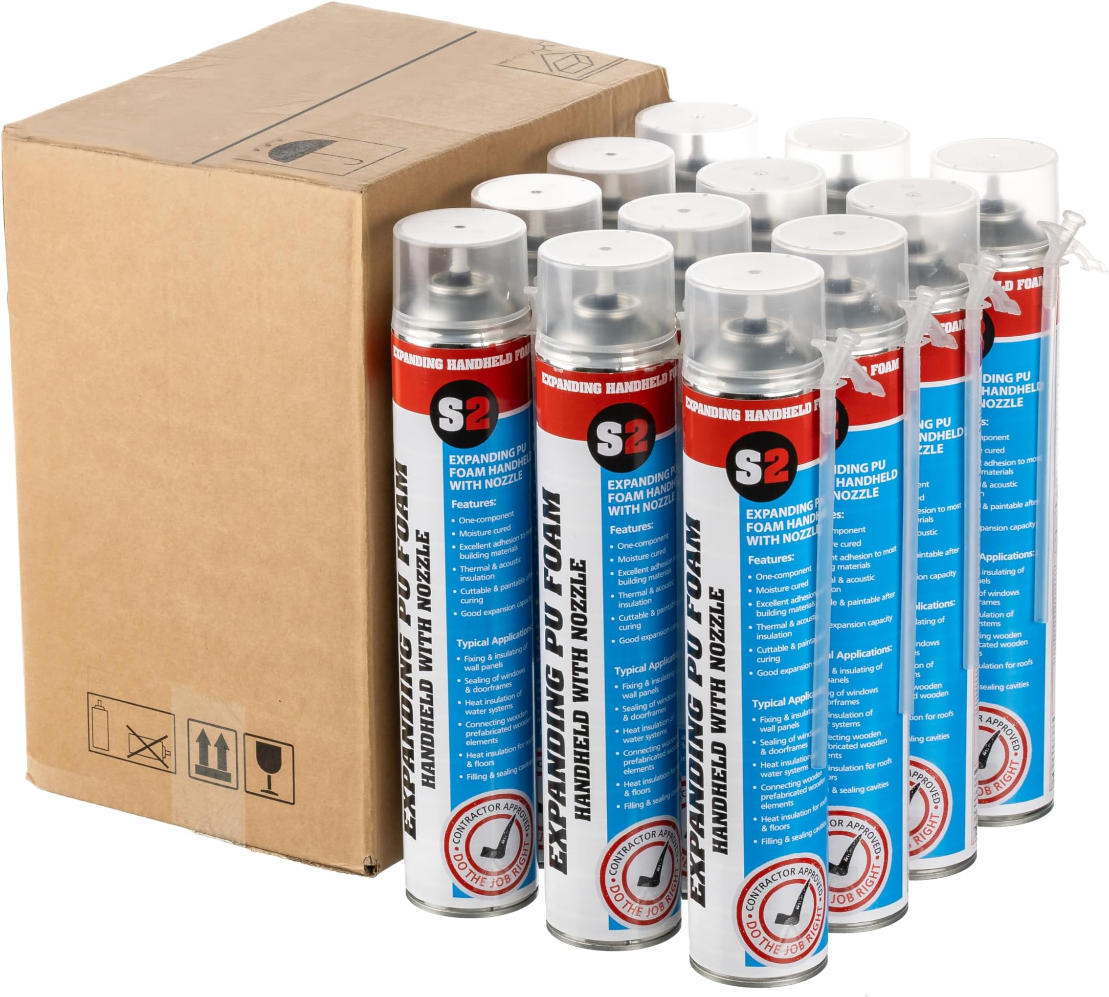EXPANDING FOAM FILLER GUN GRADE (BOX OF 12) 750ML SOUDAL : Amazon.co.uk ...