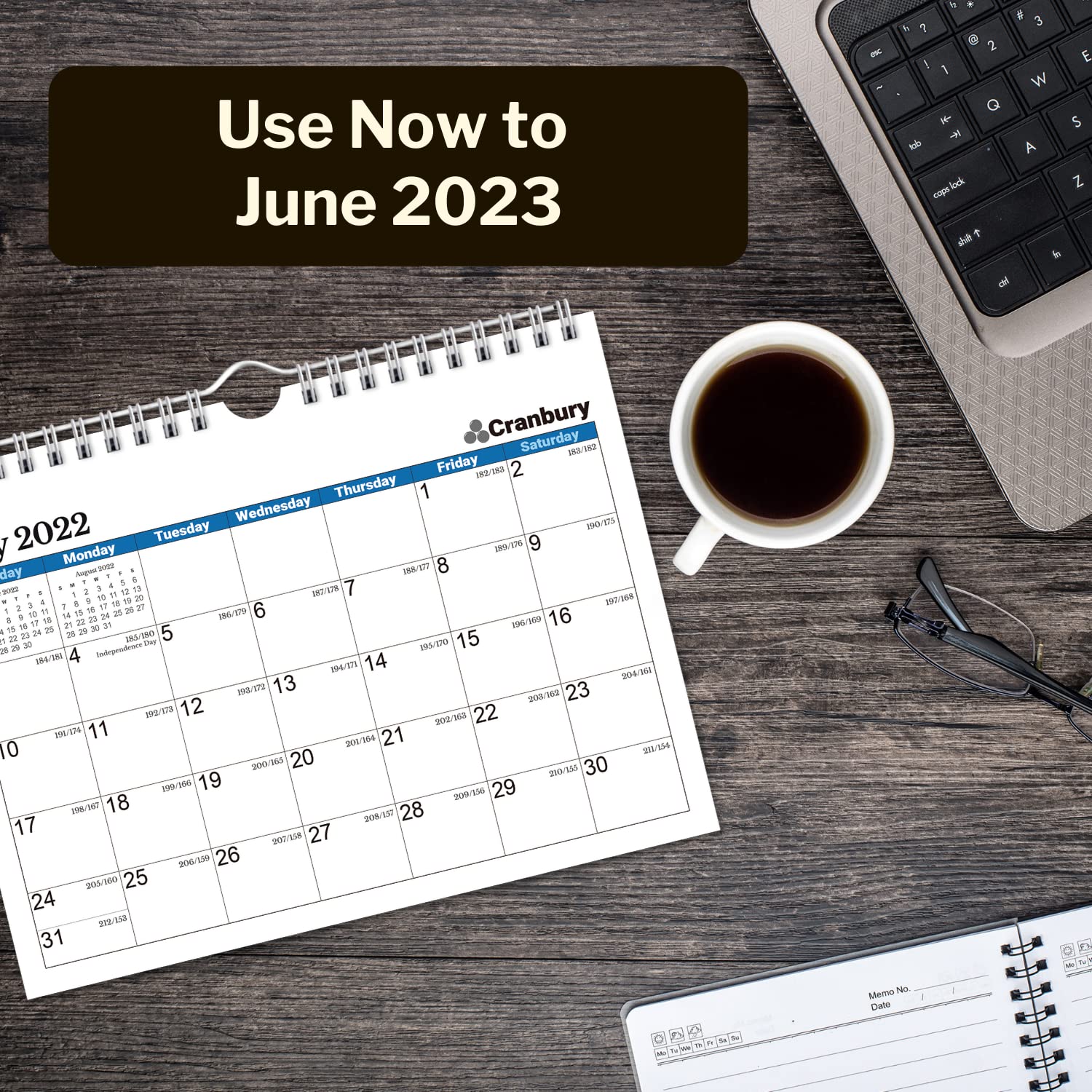 CRANBURY Small Wall Calendar 2022-2023 - (Blue), 8x6" Mini Wall ...