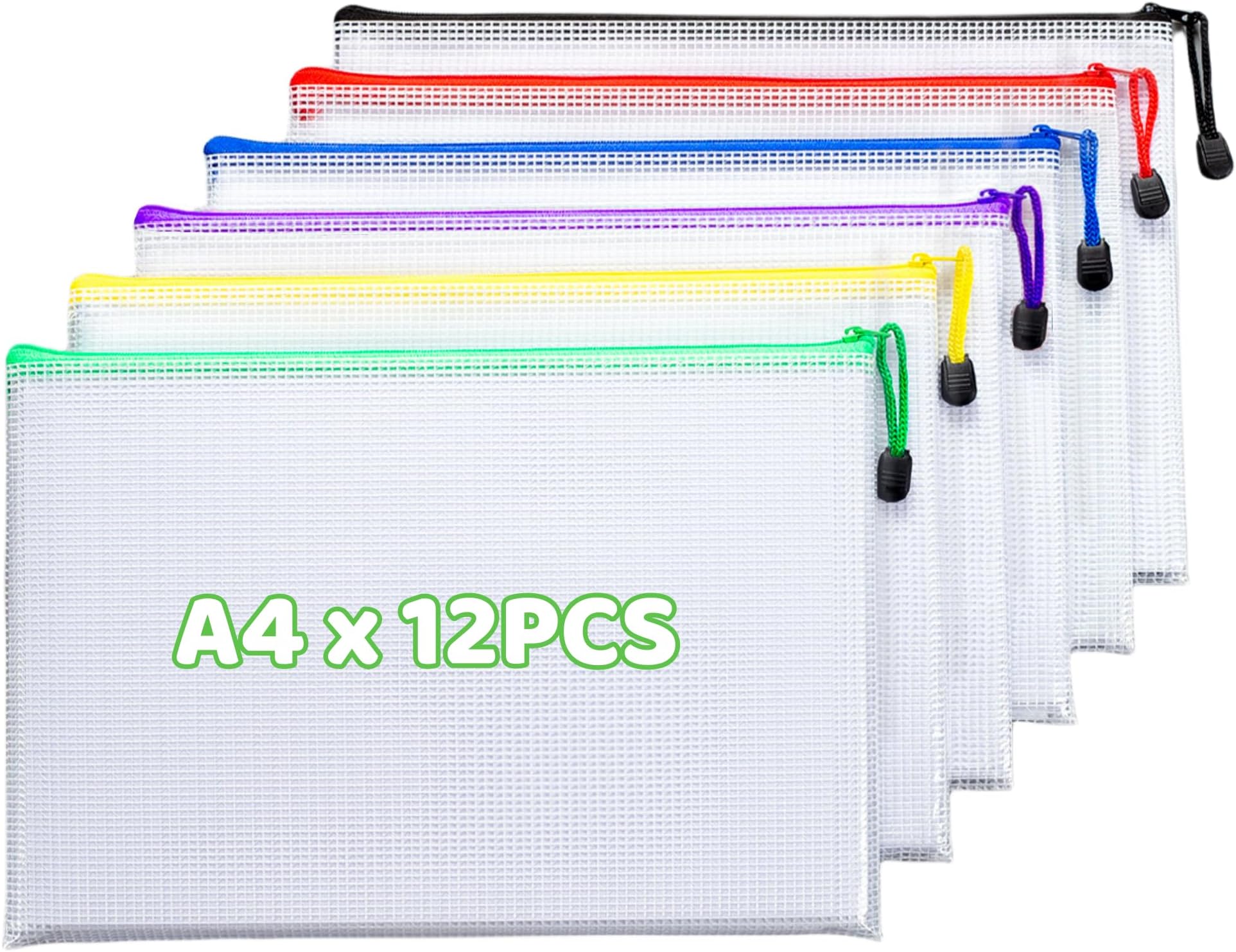 A4 Plastic Wallets 10Pcs A4 Zip Wallets File Folder Zip Lock Bags ...