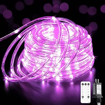 Amazon.com: JMEXSUSS 200 LED Pink Rope Lights for Valentines ...