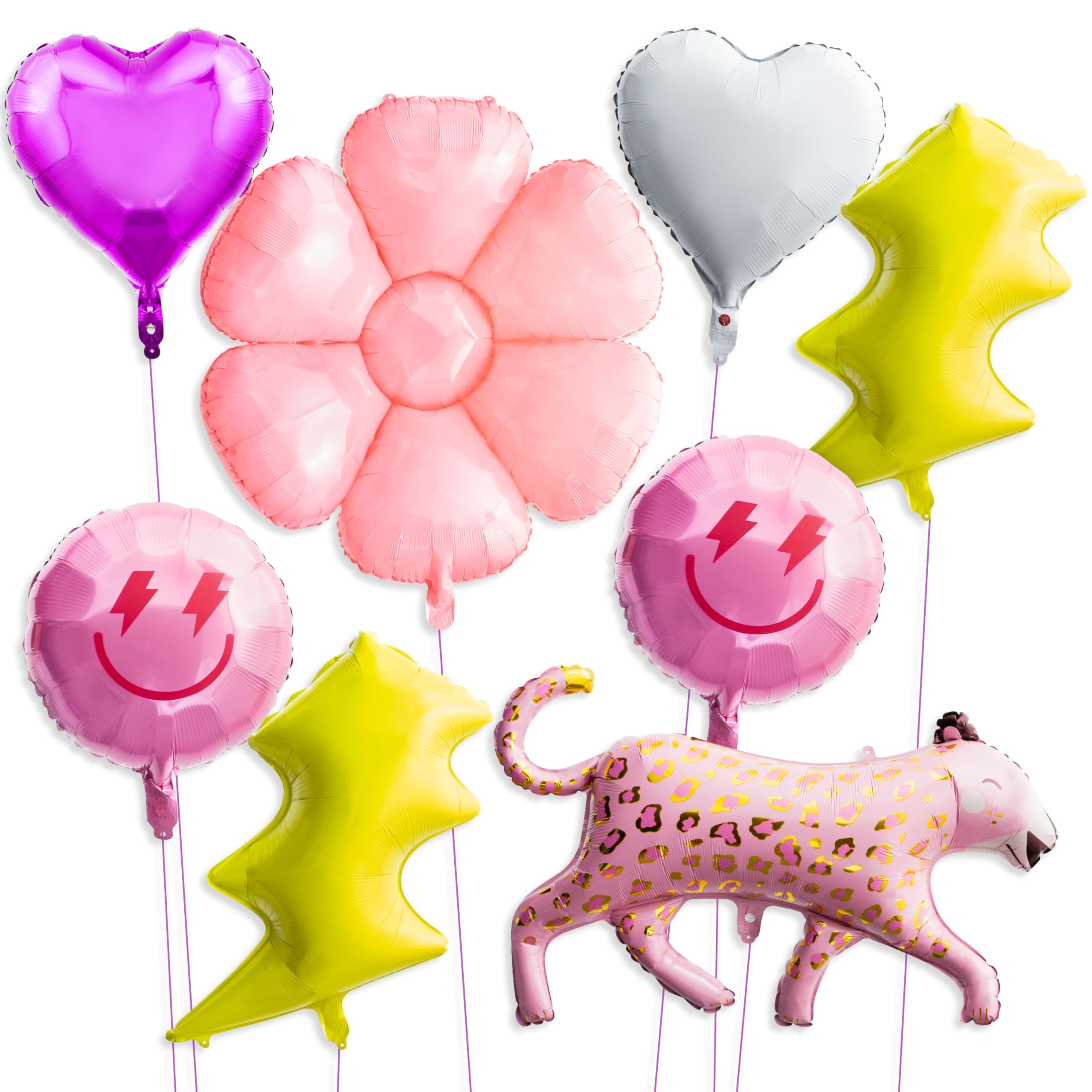 Amazon.com: Wood Homing 8PCS 18 Inch Smile Party Preppy Helium Balloons ...