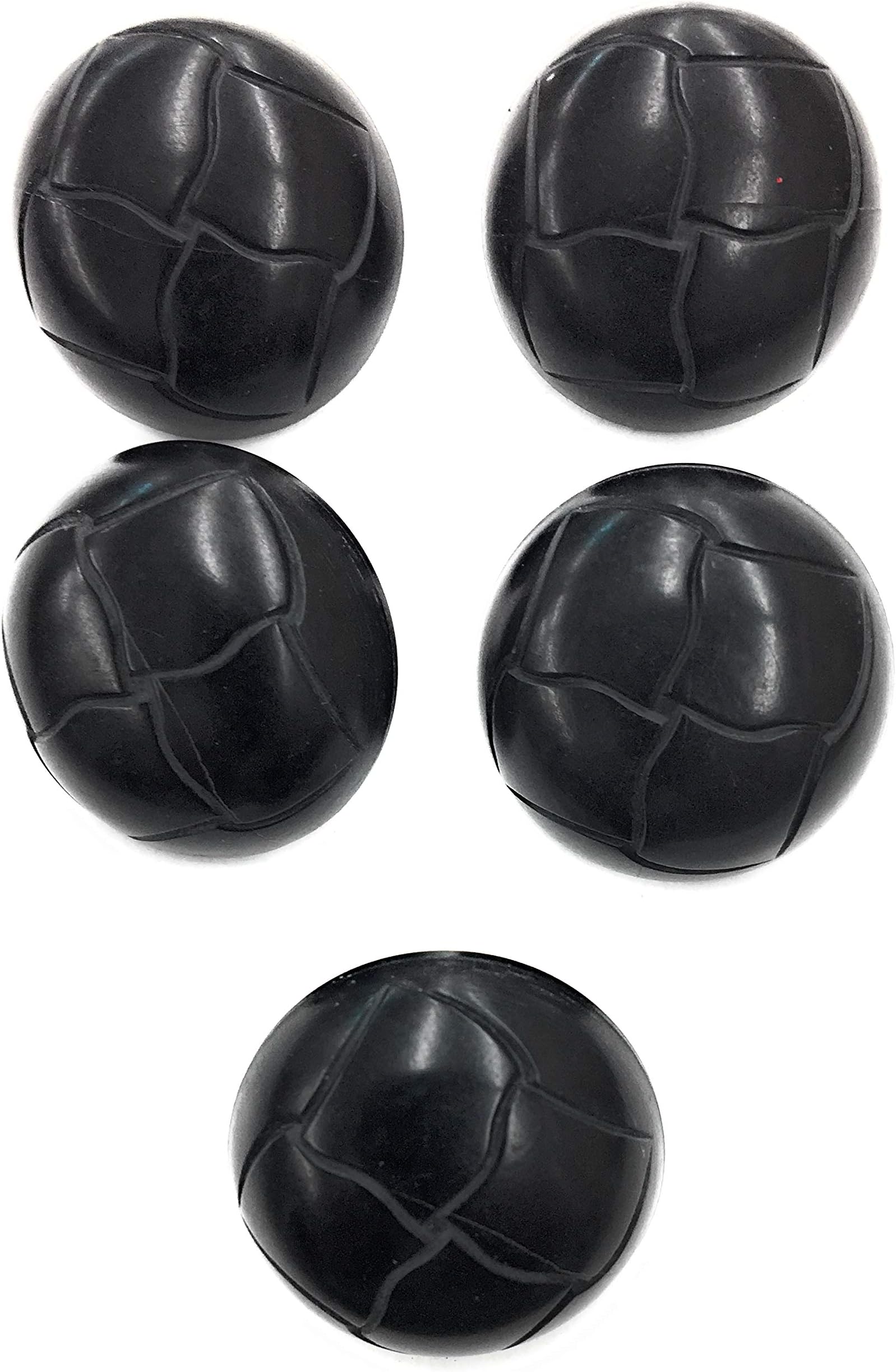 Amazon.com: 6 - 7/8'' Black Buttons Sets , Black Genuine Leather Button ...