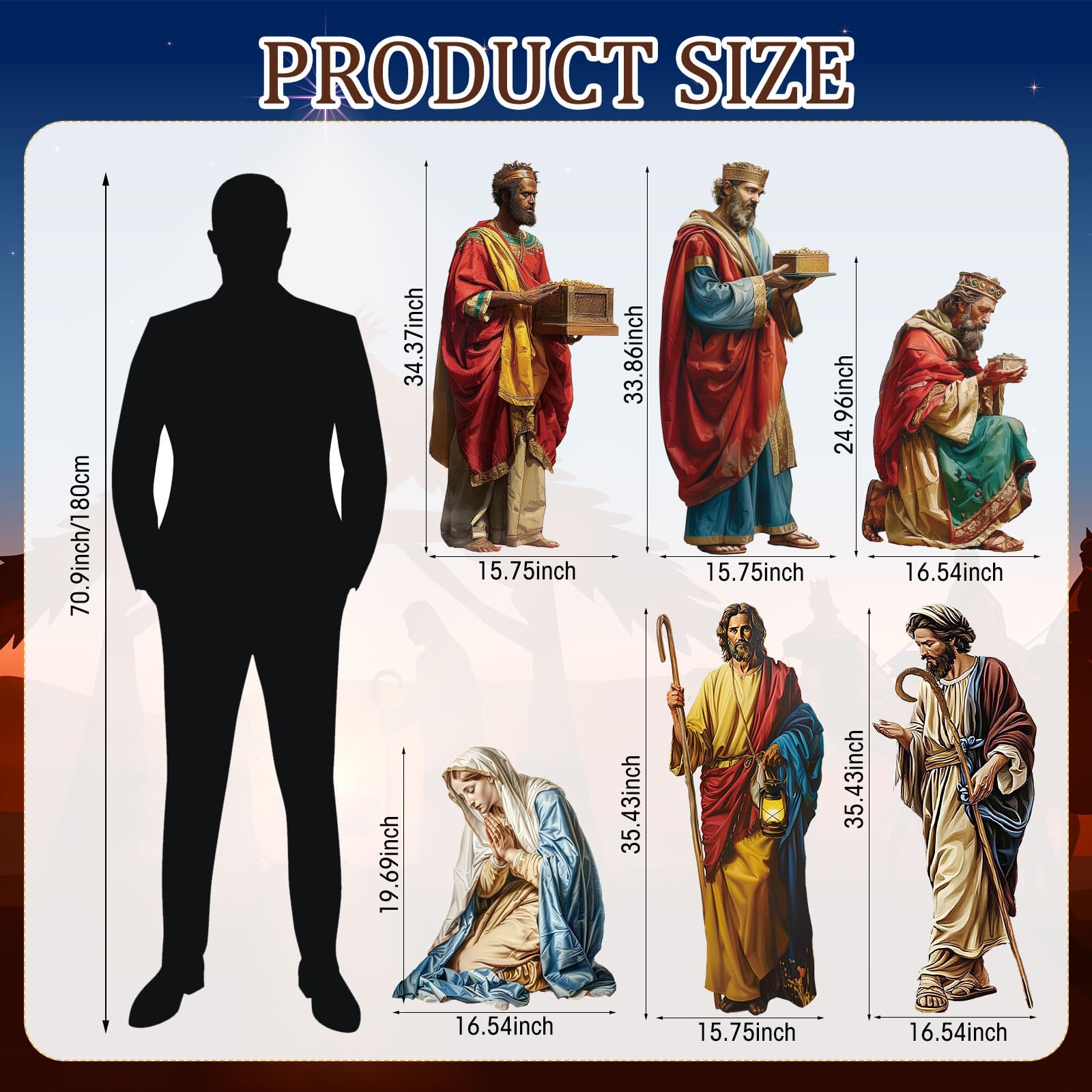 Snapklik.com : Set Of 14 Christmas Outdoor Nativity Scene Nativity Lawn ...