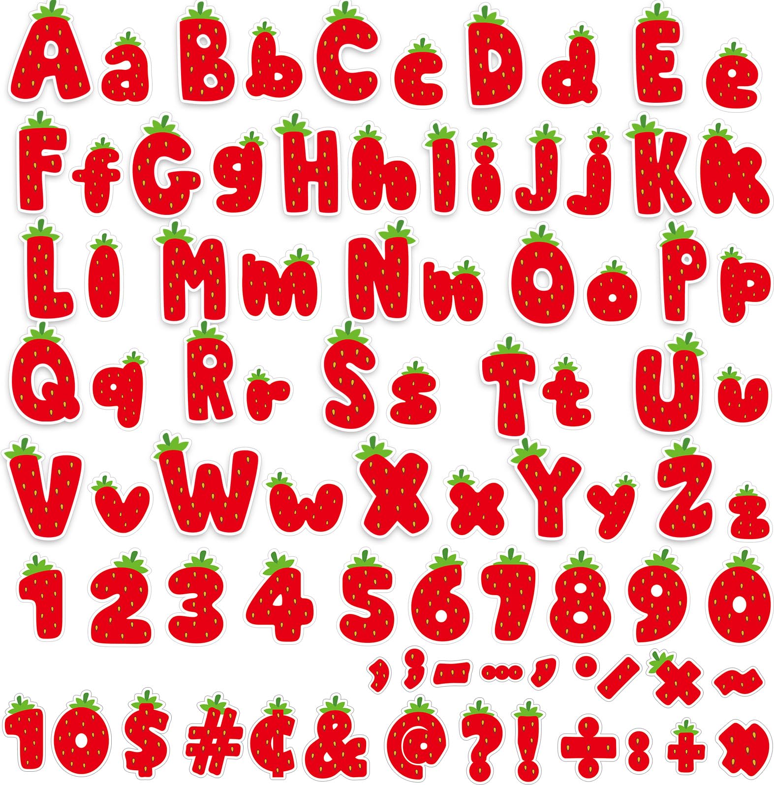 Snapklik.com : 260 PCS Strawberry Bulletin Board Letters For Classroom ...