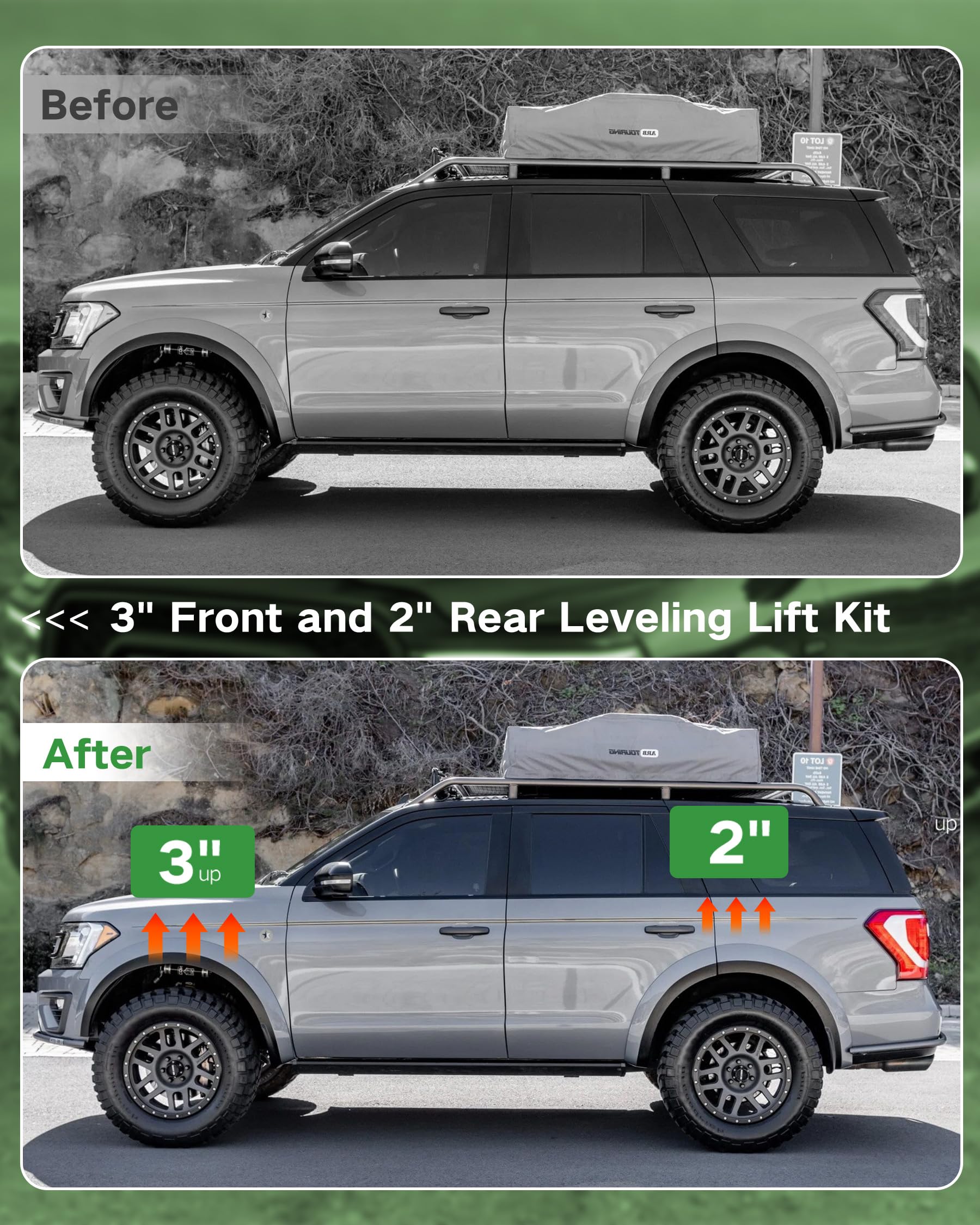 Snapklik.com : Glorider 3 Front And 2 Rear F150 Lift Kit, 3 Inch Front ...