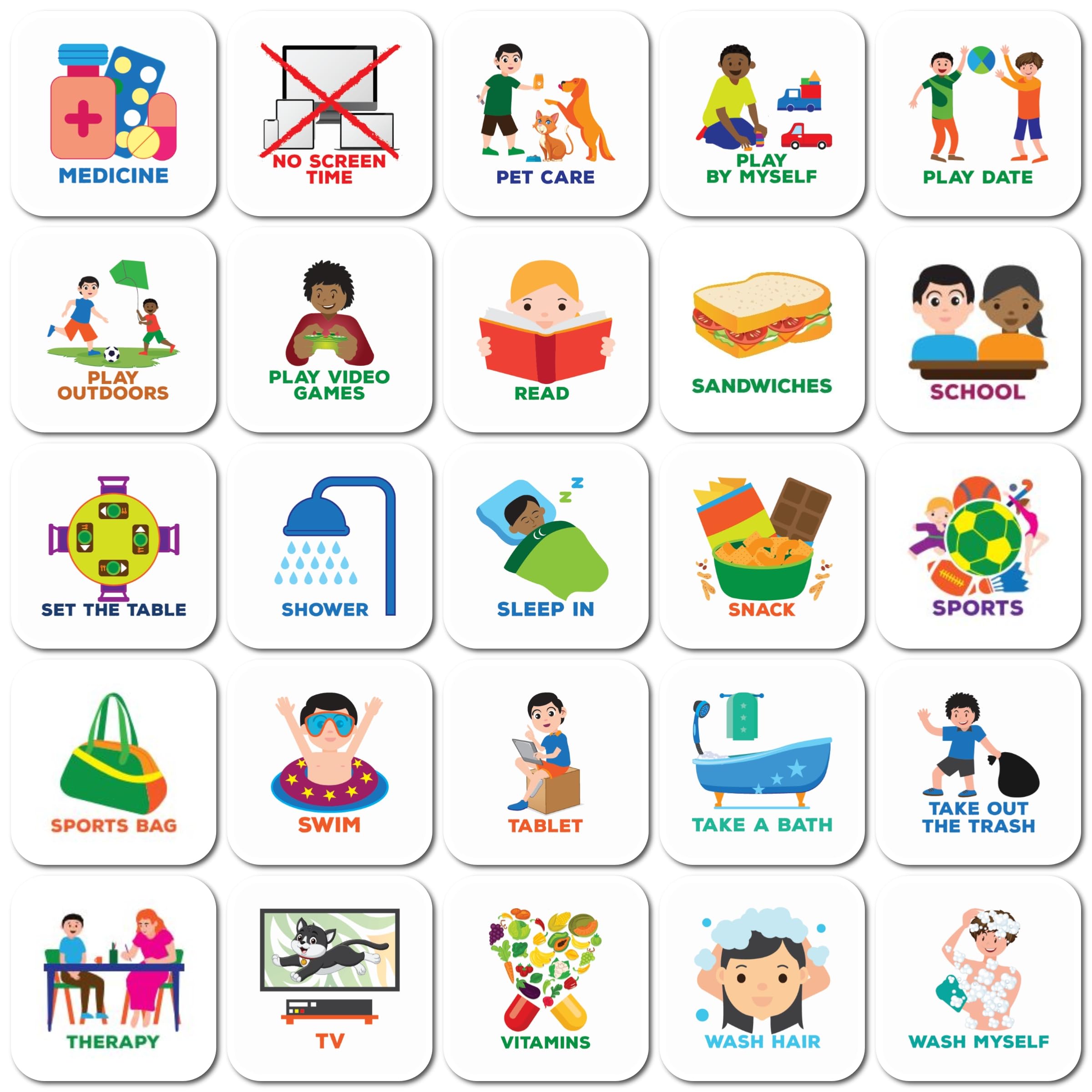 Buy Smarfer - Magnetic Activity Cards for Weekly Planning - Visual ...