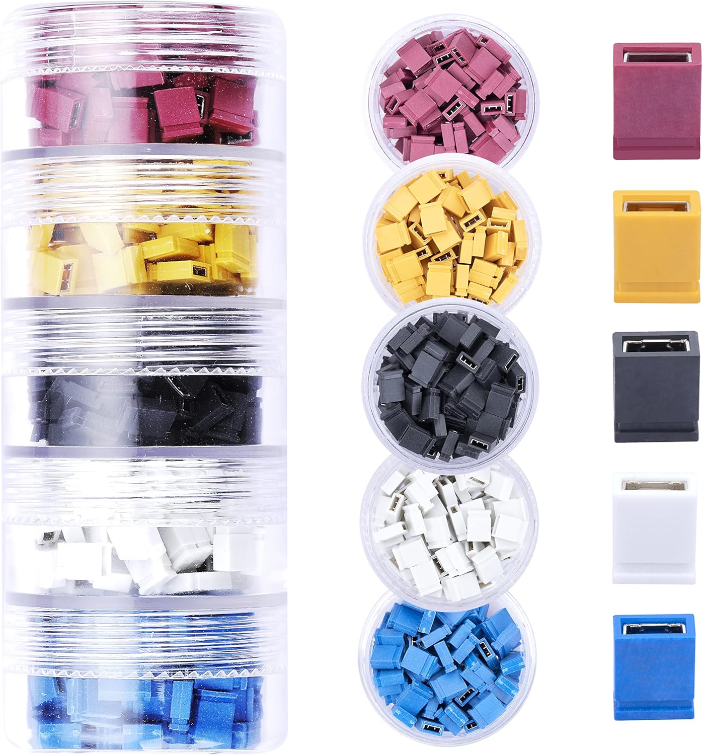 Amazon.com: CQRobot 500 Pieces Standard Computer Jumper Caps Header Pin ...