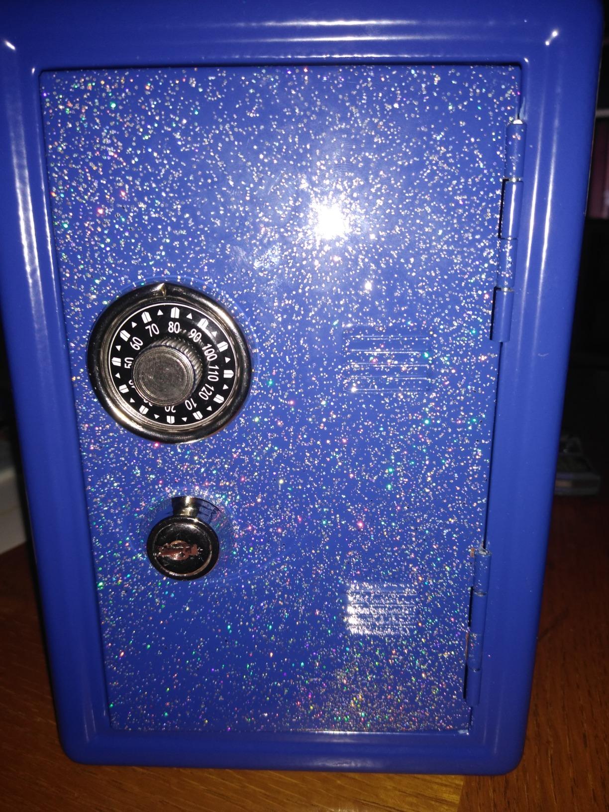 Kids Safe Bank, Made of Metal, with Key and Combination Lock, (Blue ...