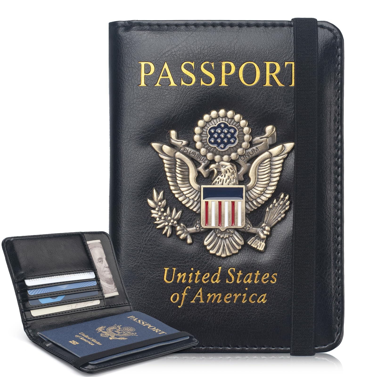 Amazon.com | Coowayze Passport Holder Cover for Women Men, Leather US ...