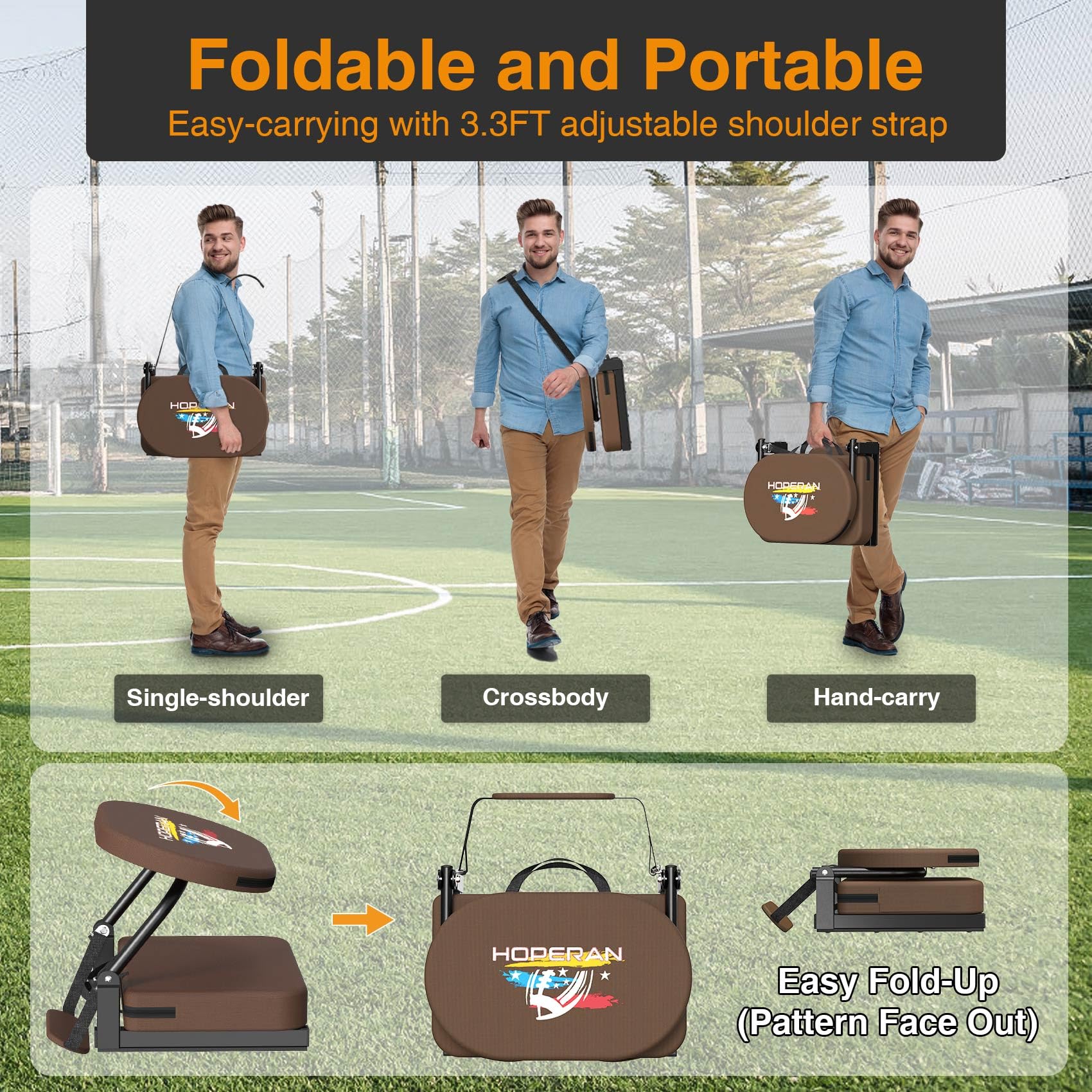 Snapklik.com : HOPERAN 2PC Stadium Seats For Bleachers