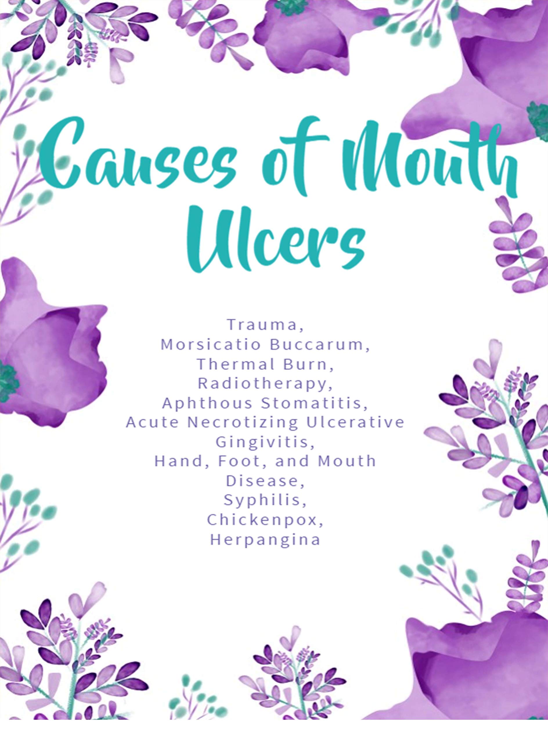 Causes Of Mouth Ulcers Trauma Morsicatio Buccarum Thermal Burn ...