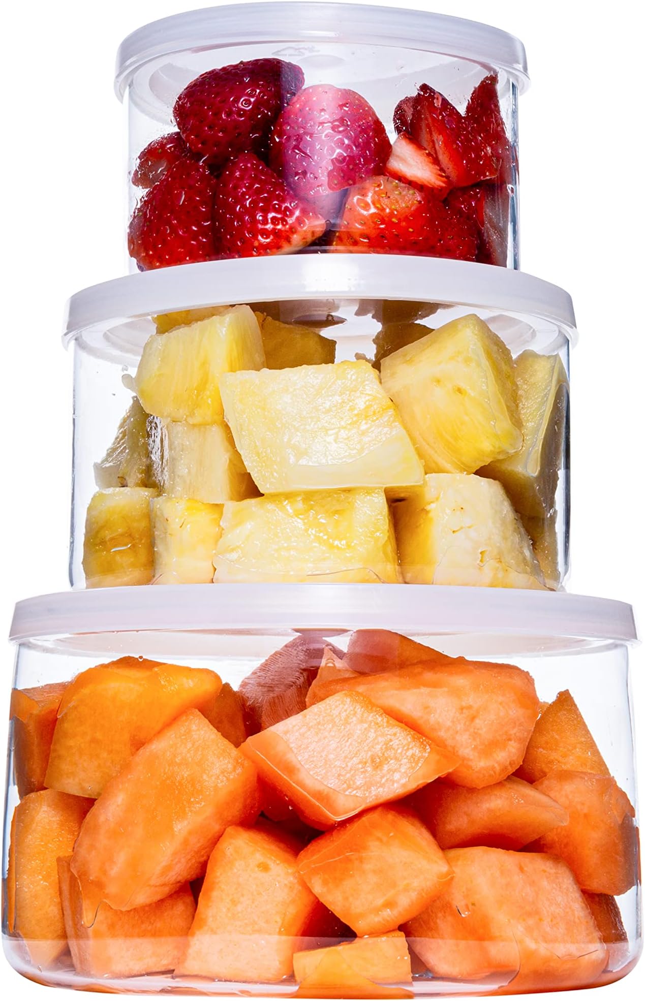 Amazon.com: Simax Round Glass Containers With Lids: Borosilicate Glass ...