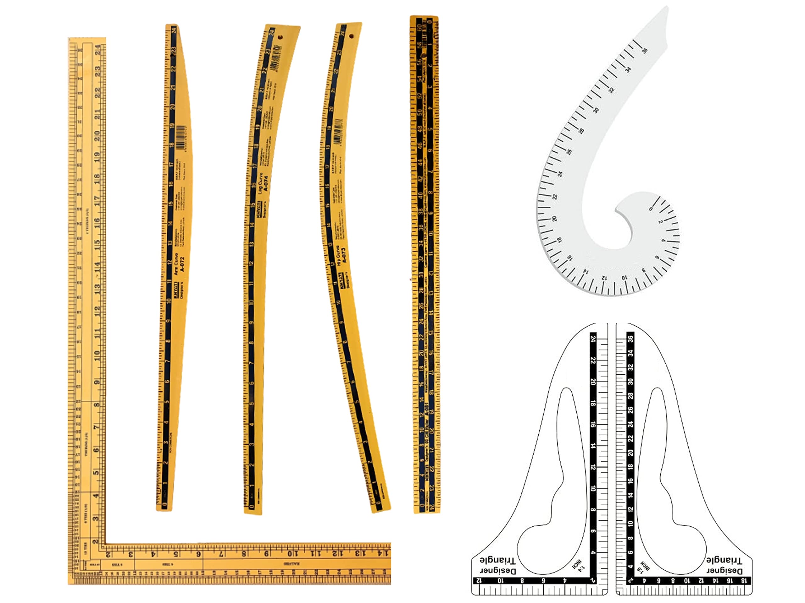 Buy Khyati 1 L- square straight, 1 Hip curve, 1 Leg curve, 1 Arm curve ...
