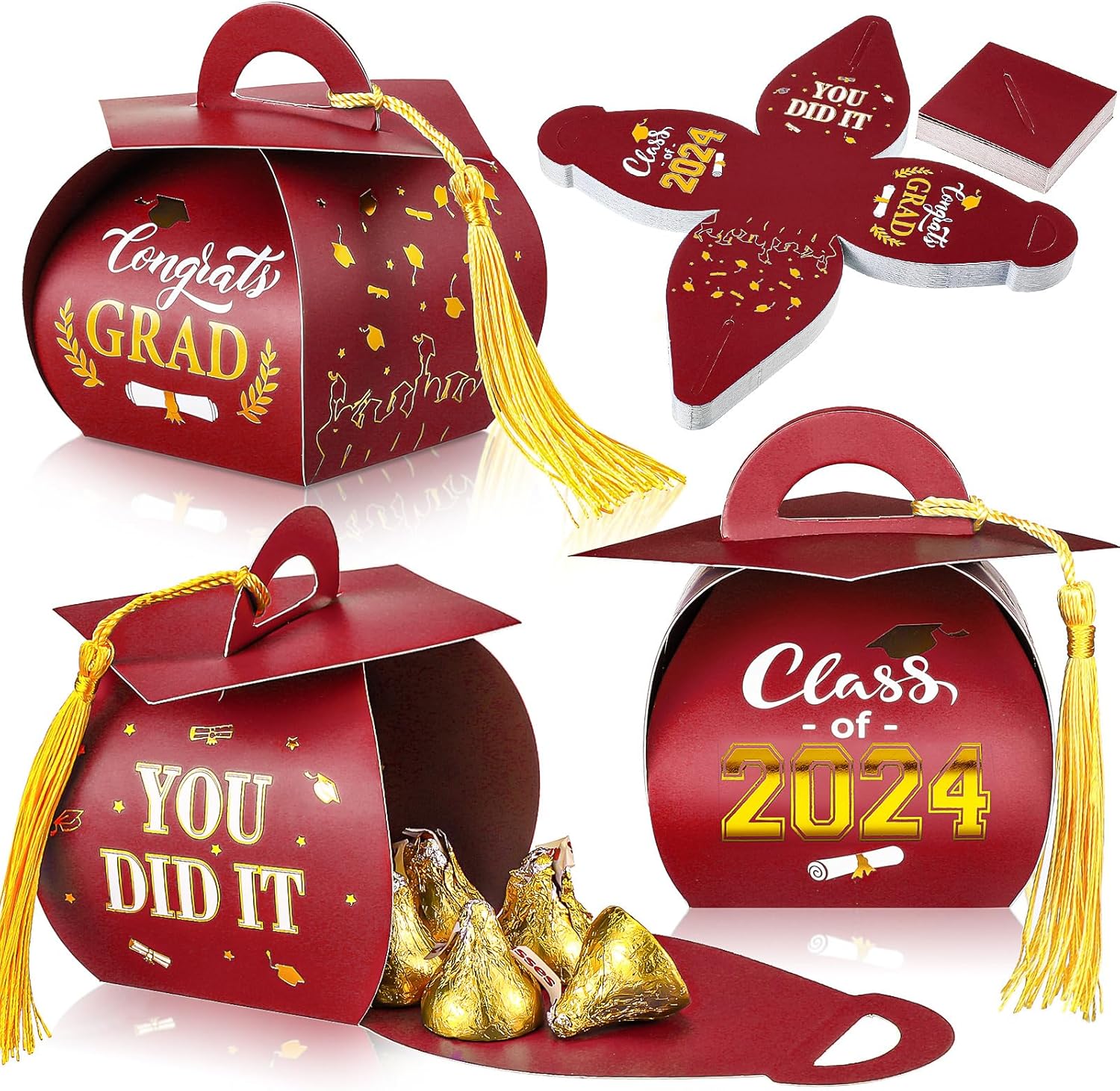 Amazon.com: Teling 50 Pcs Graduation Cap Gift Boxes Graduation ...
