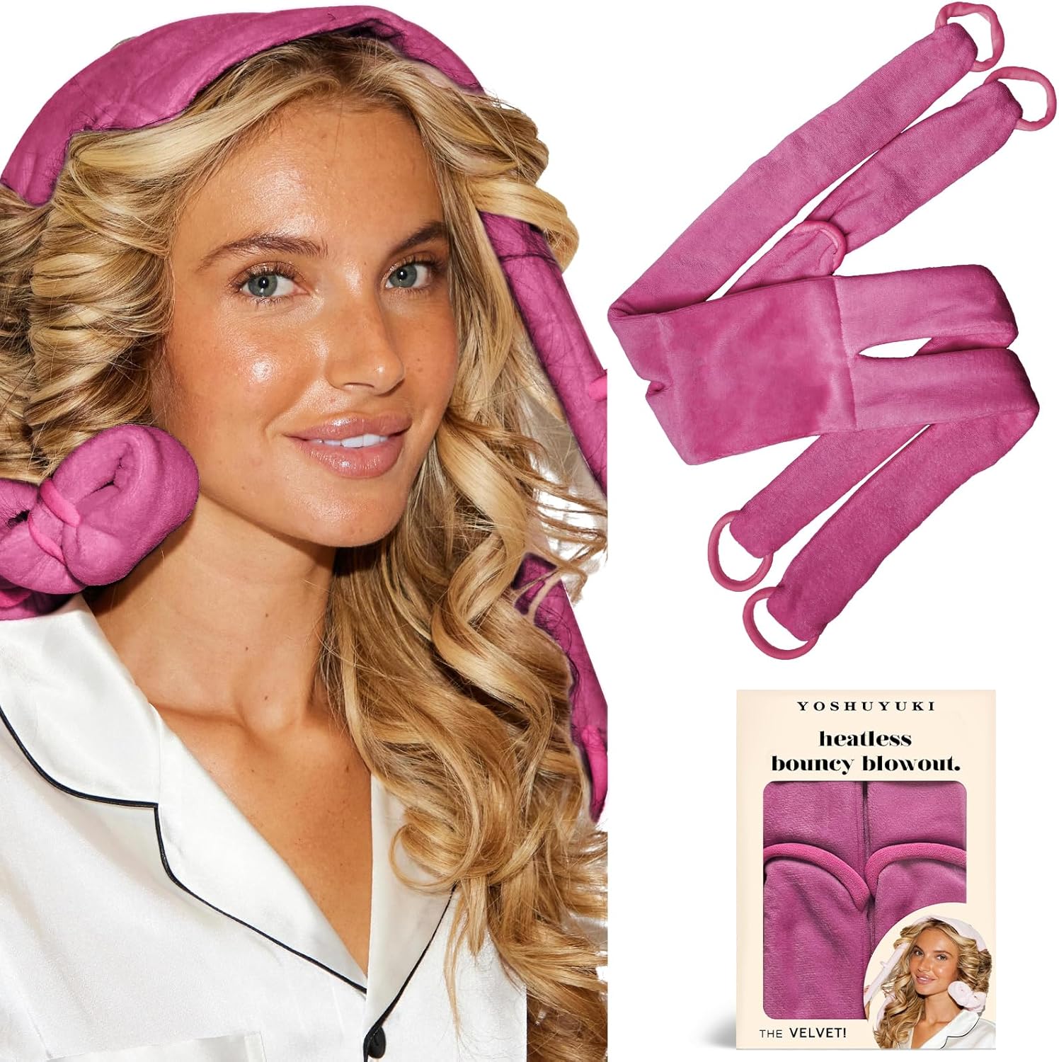 Amazon.com: YOSHUYUKI Heatless Hair Curler Curls Overnight Rods No Heat ...