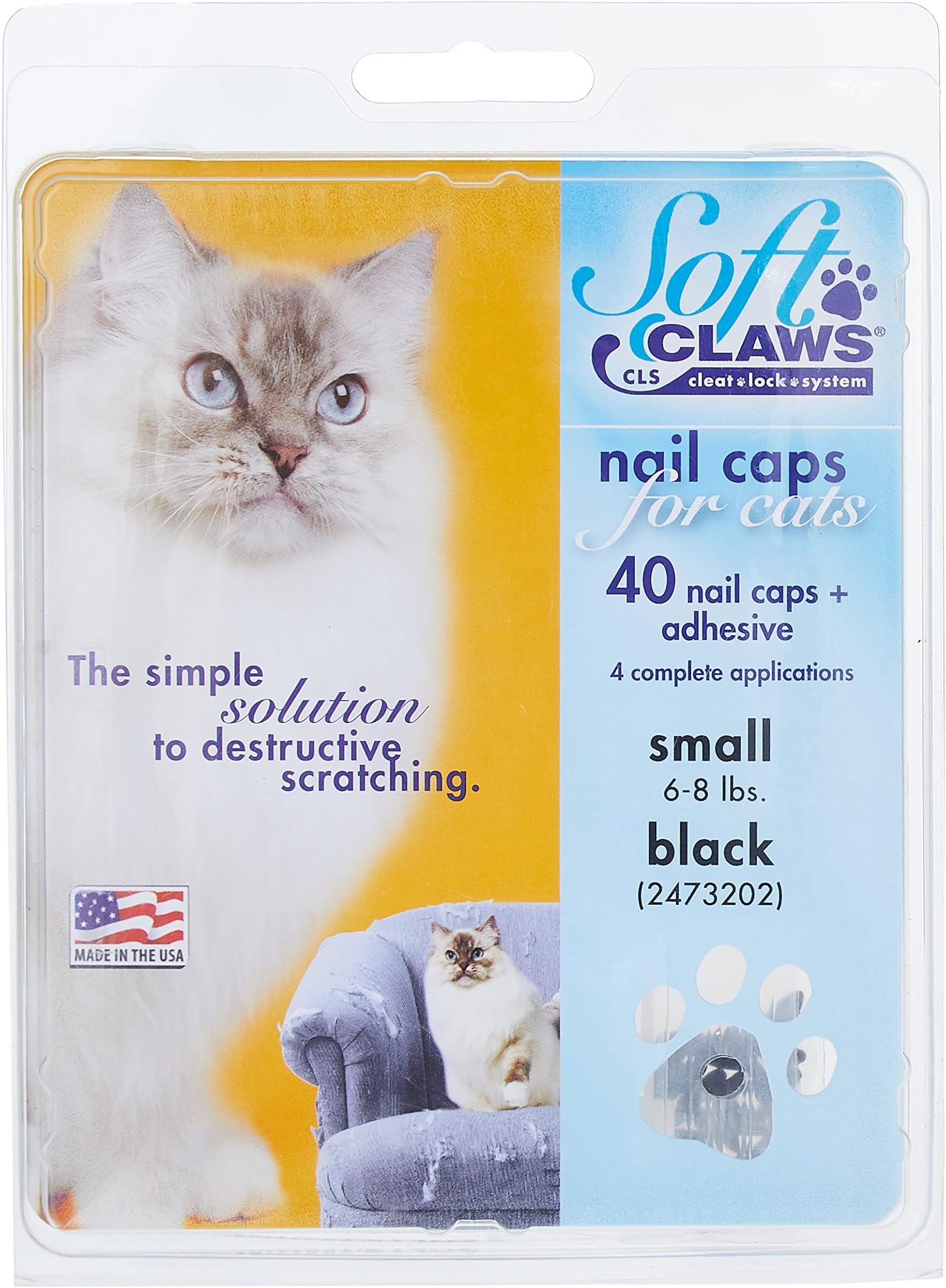 Amazon.com : Soft Claws Gold Sparkle Cat Nail Caps, Medium : Scratch ...