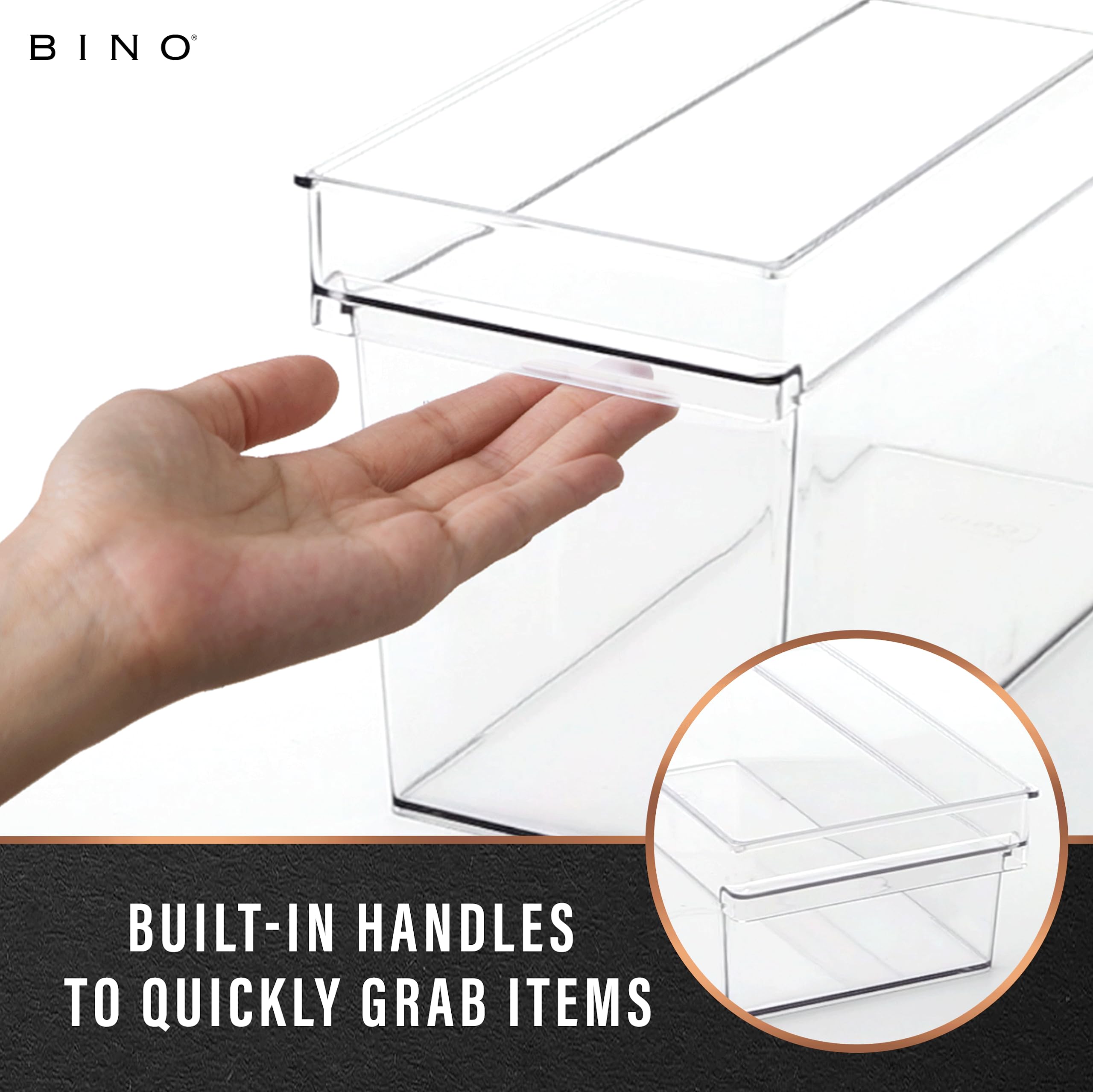 Snapklik.com : Plastic Storage Bins, Medium - Deep THE HANDLER COLLECTION Multipurpose Organizer ...