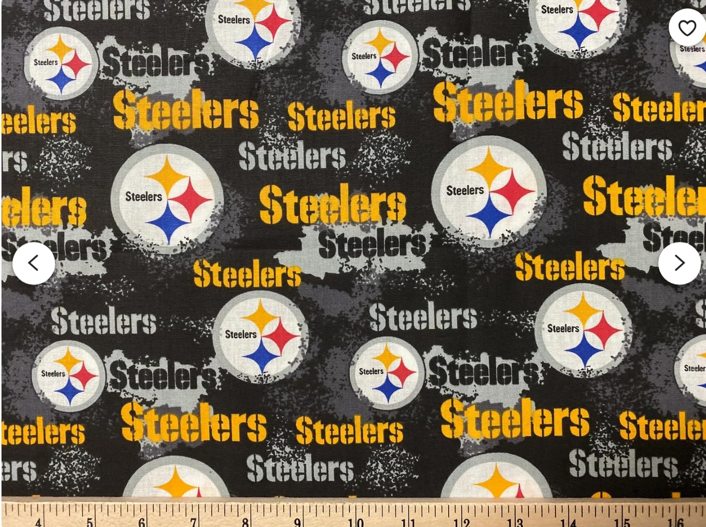 Amazon.com: NFL Pittsburgh Steelers Distressed Cotton Fabric, 44 inches ...