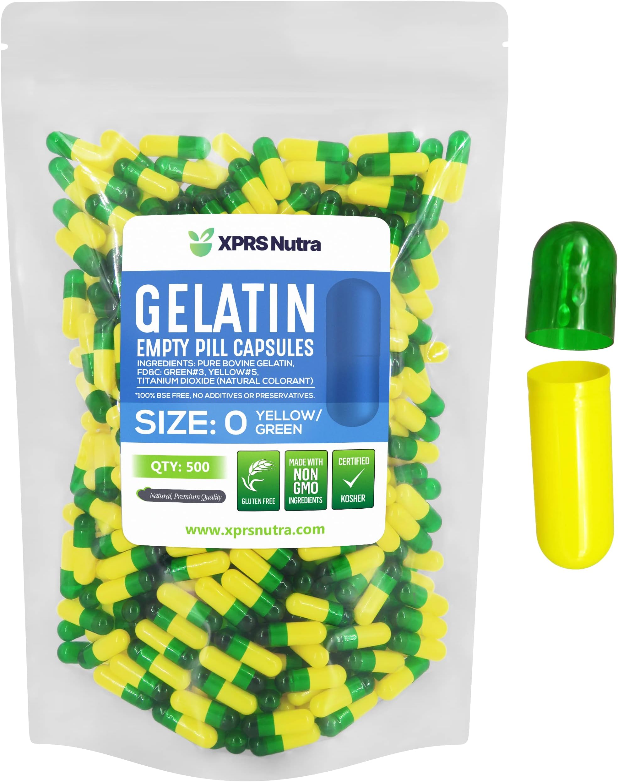 Amazon.com: XPRS Nutra Size 0 Empty Capsules - 100 Count Empty Gelatin ...