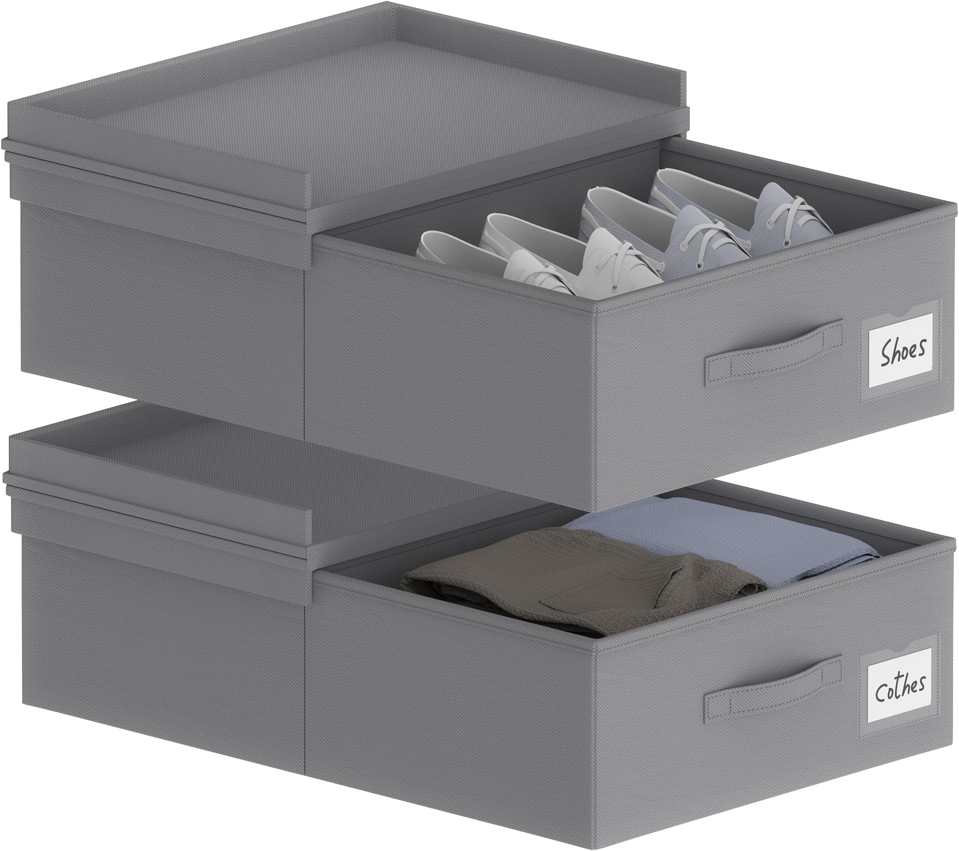 Amazon.com: Under Bed Storage With Lids,3 Pack Large Underbed Storage ...
