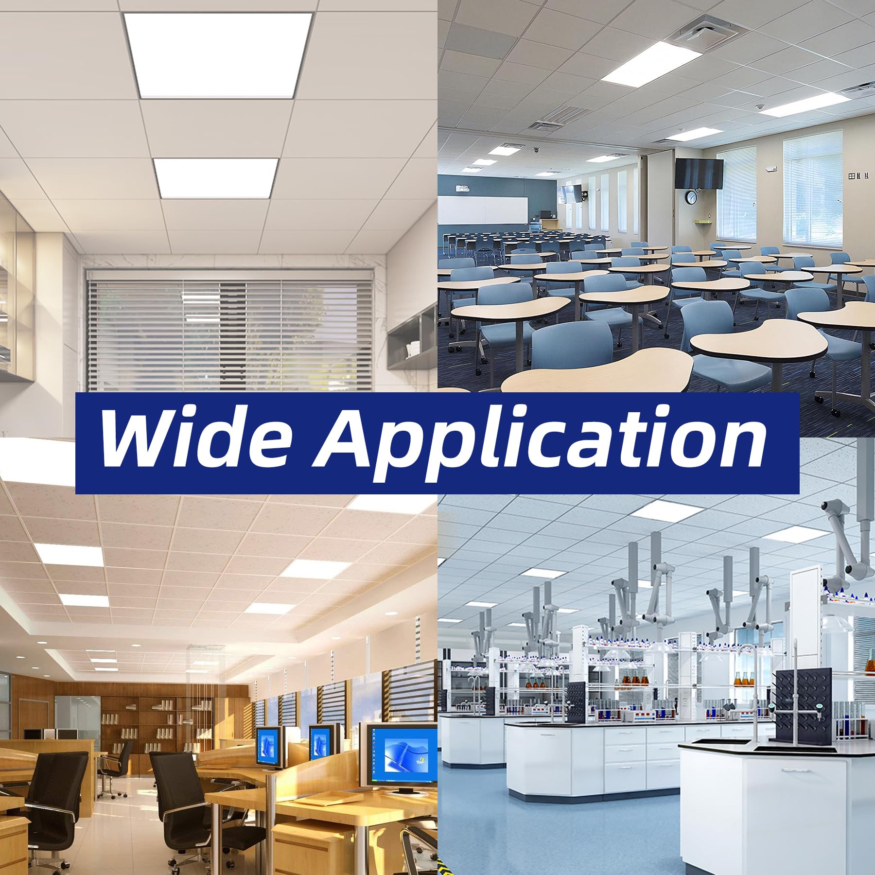 Office Spacing 2x2 Lights 2x2 LED Flat Panel Light, Back Lit 2x2FT LED