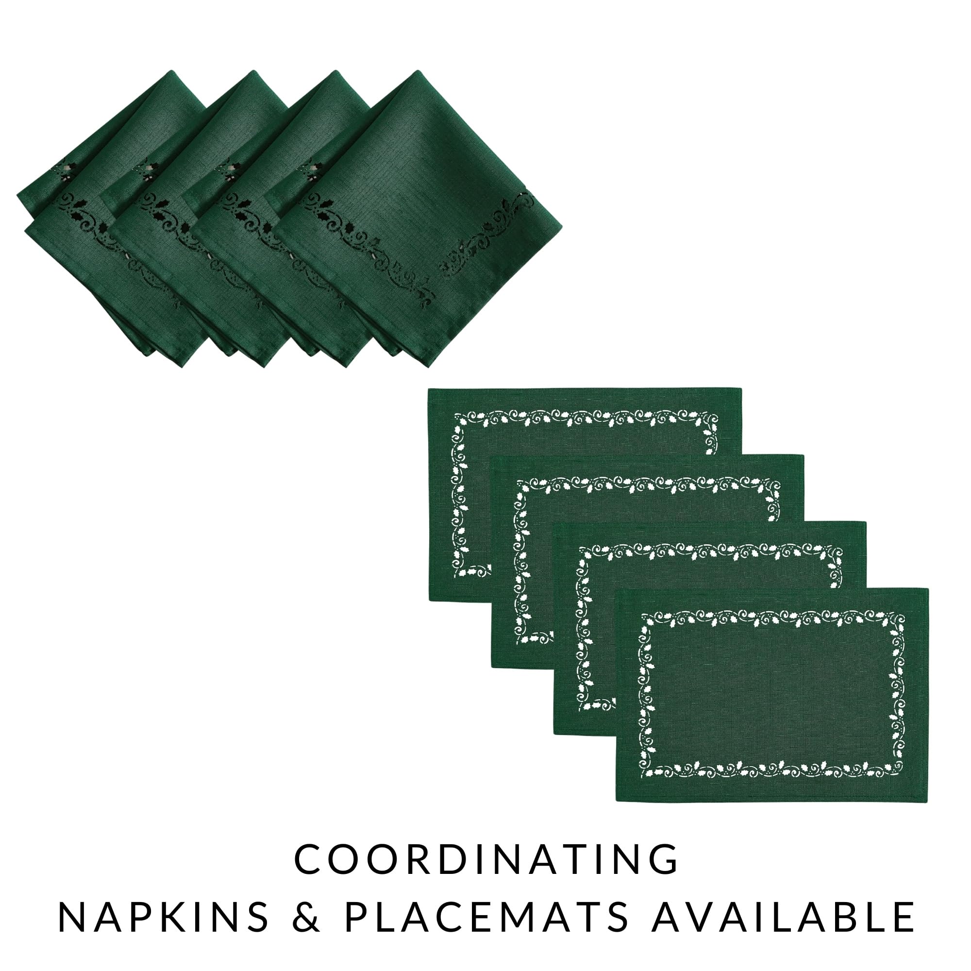 Snapklik.com : Elrene Home Fashions Holly Scroll Laser Cut Holiday ...